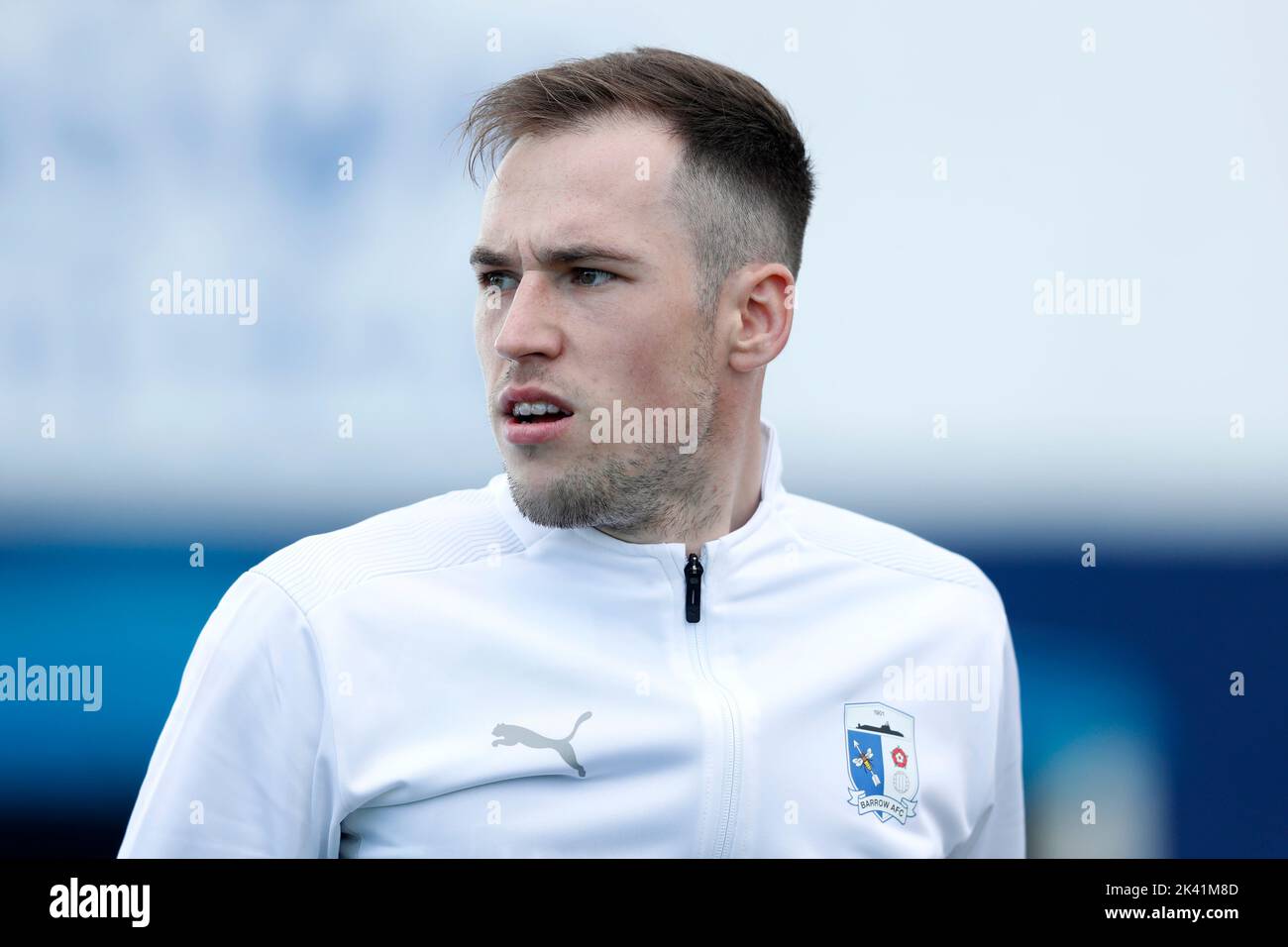 Barrow's Josh Kay during the Sky Bet League Two match at Holker Street ...