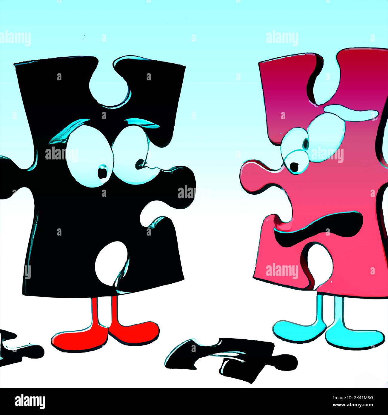 Puzzle cartoon hi-res stock photography and images - Alamy
