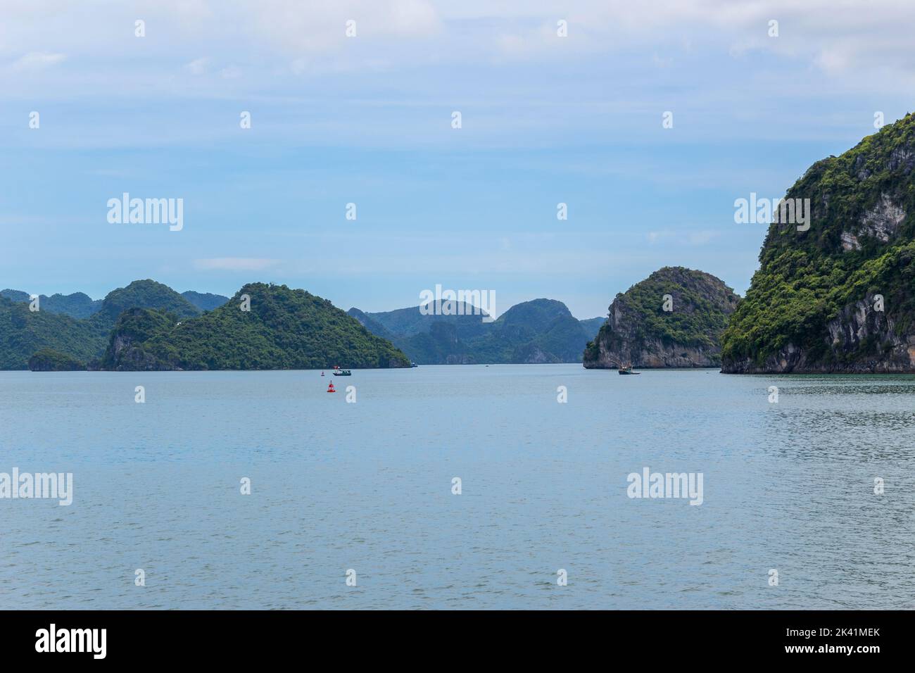 Beautiful island landscape of Halong Bay the UNESCO world heritage site ...
