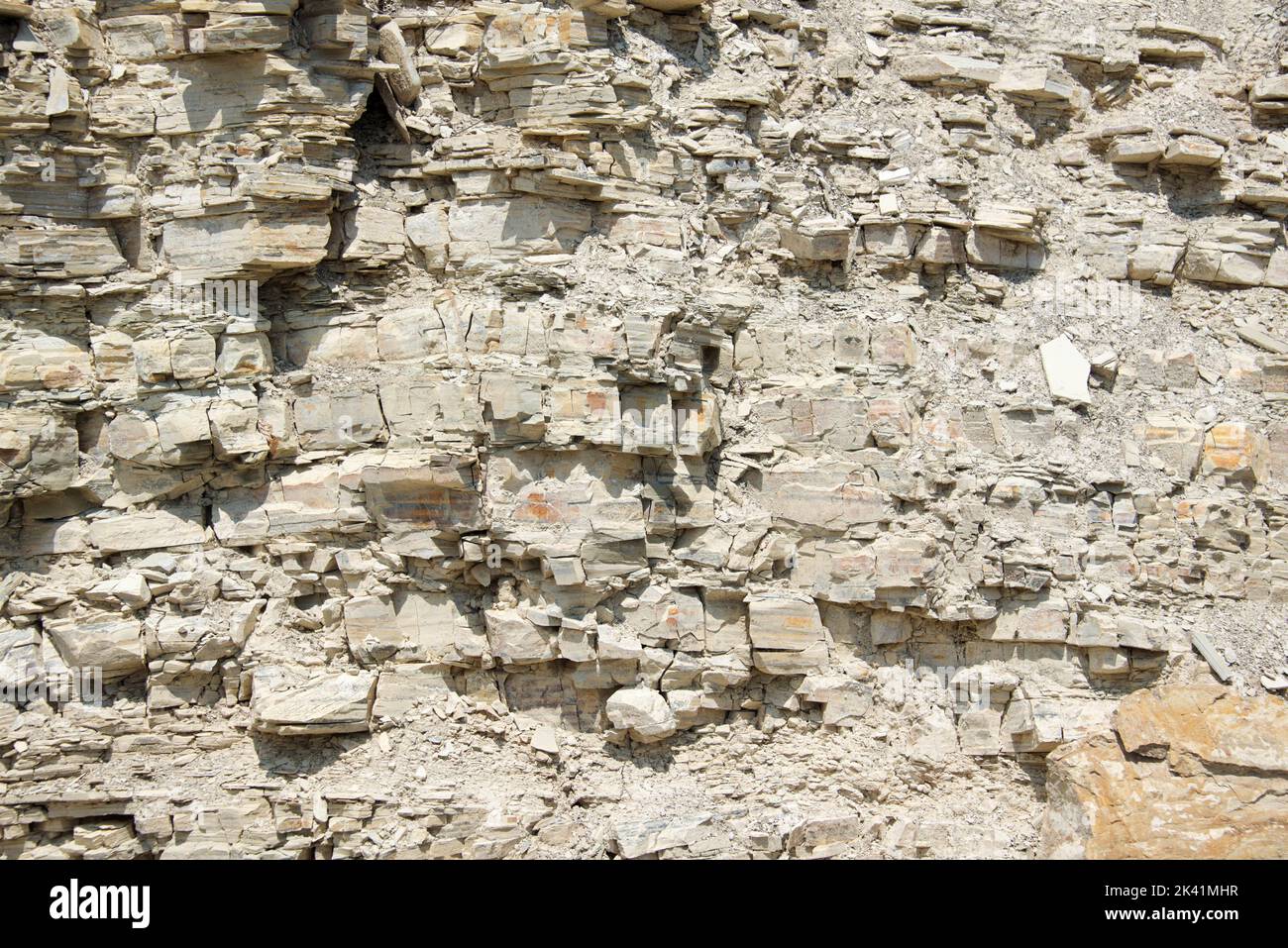 A cliff face with stratified rocks Stock Photo - Alamy
