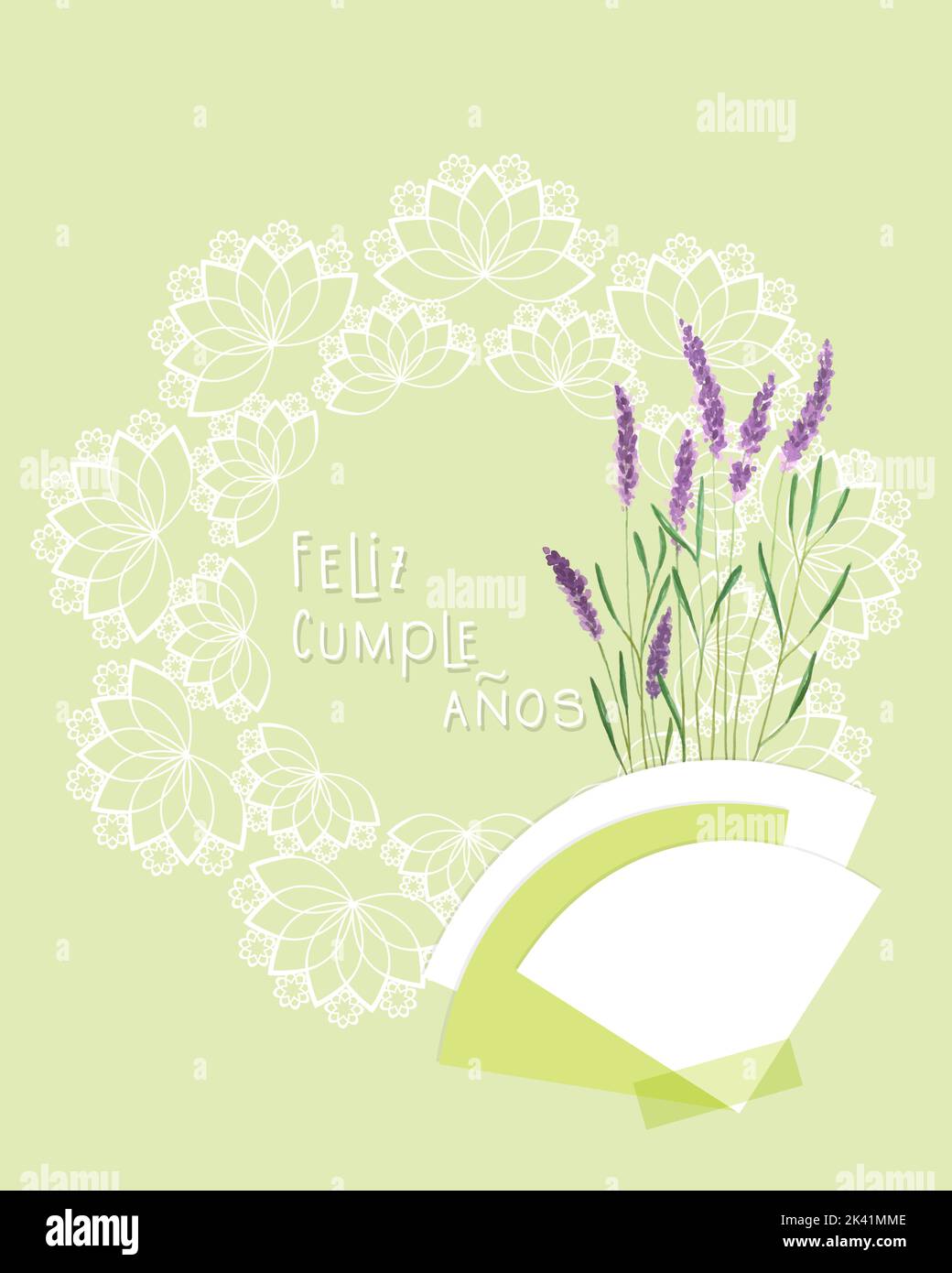 Feliz Cumpleanos Happy Birthday Written In Spanish Language Green