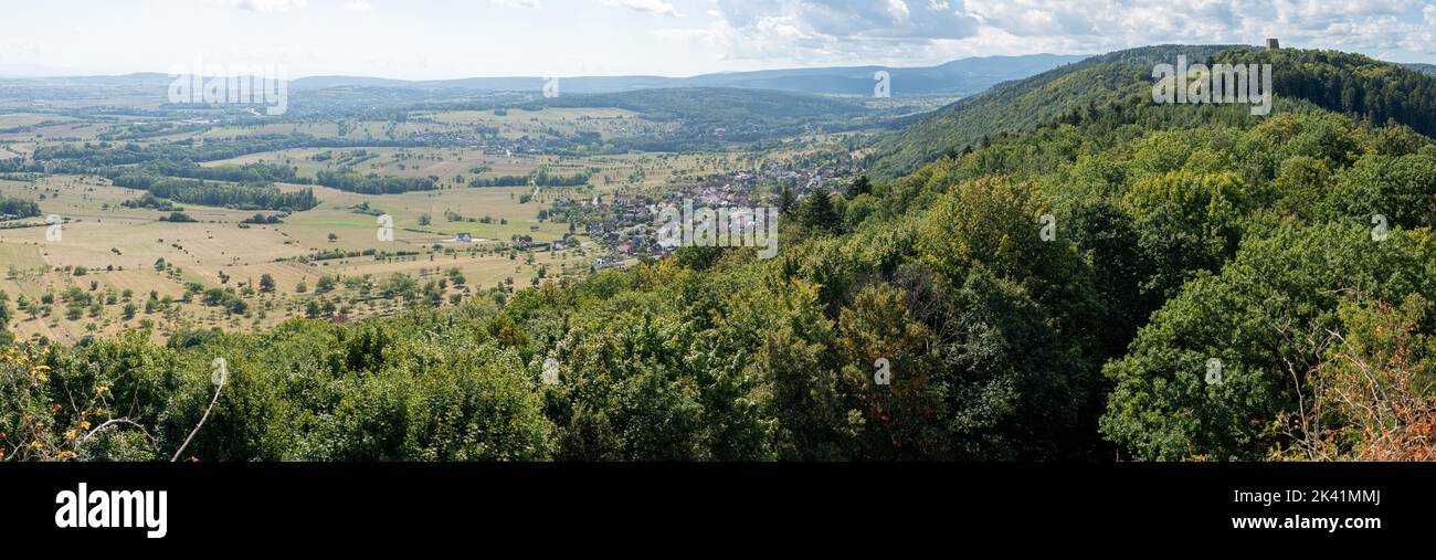 View of Haut-Barr Castle and the Alsace plain Stock Photo - Alamy