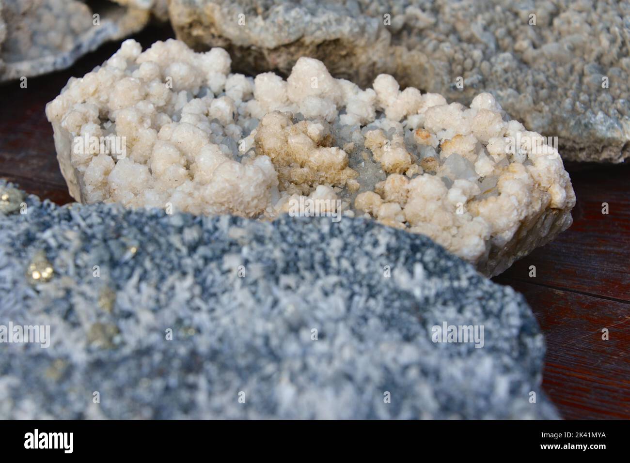 Natural white quartz crystal Stock Photo - Alamy