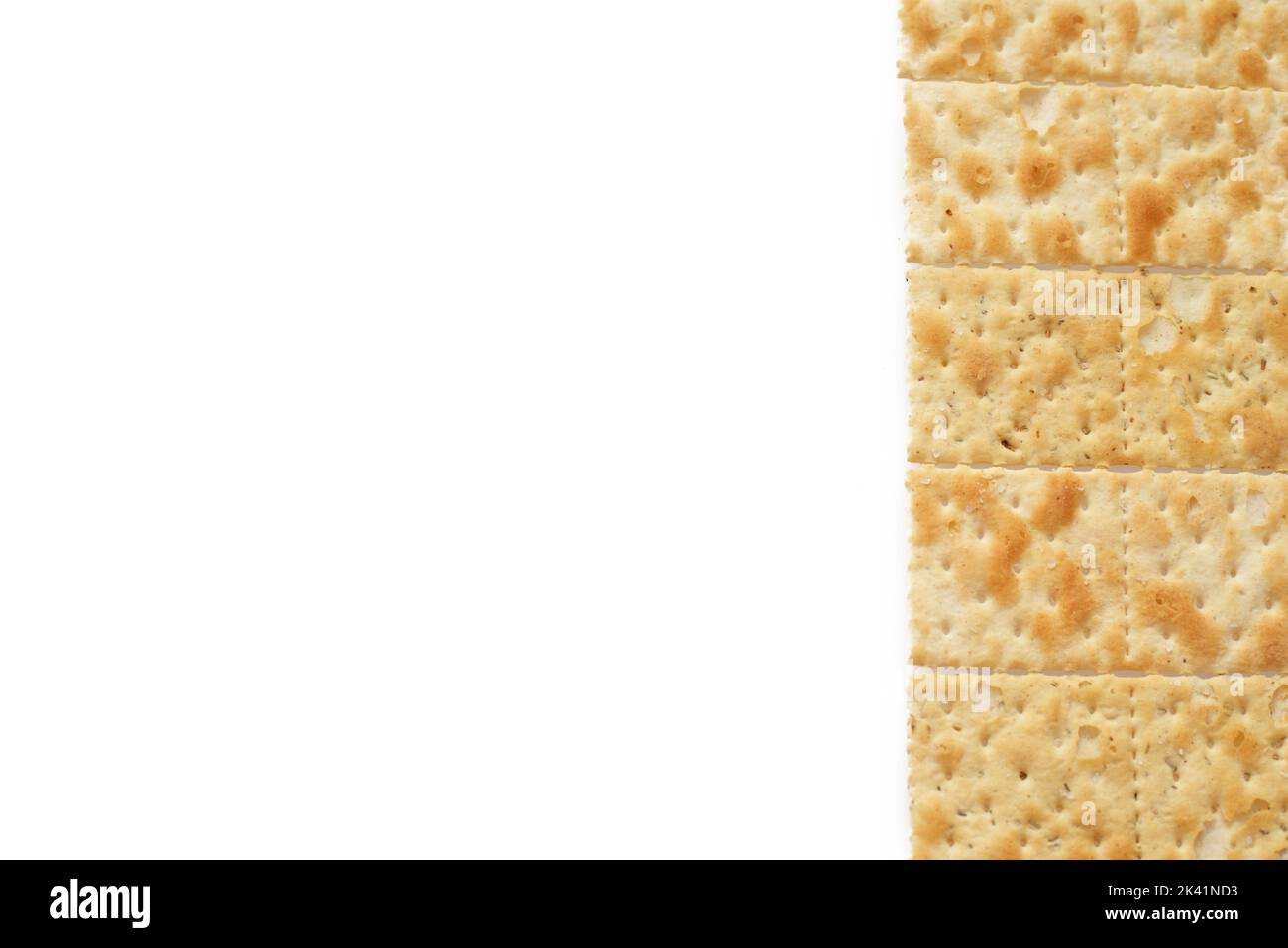 Saltine soda cracker isolated on white background Stock Photo - Alamy