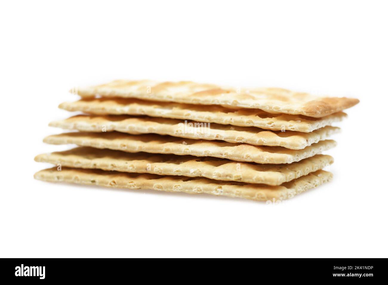 Image of saltine crackers on white background Stock Photo - Alamy