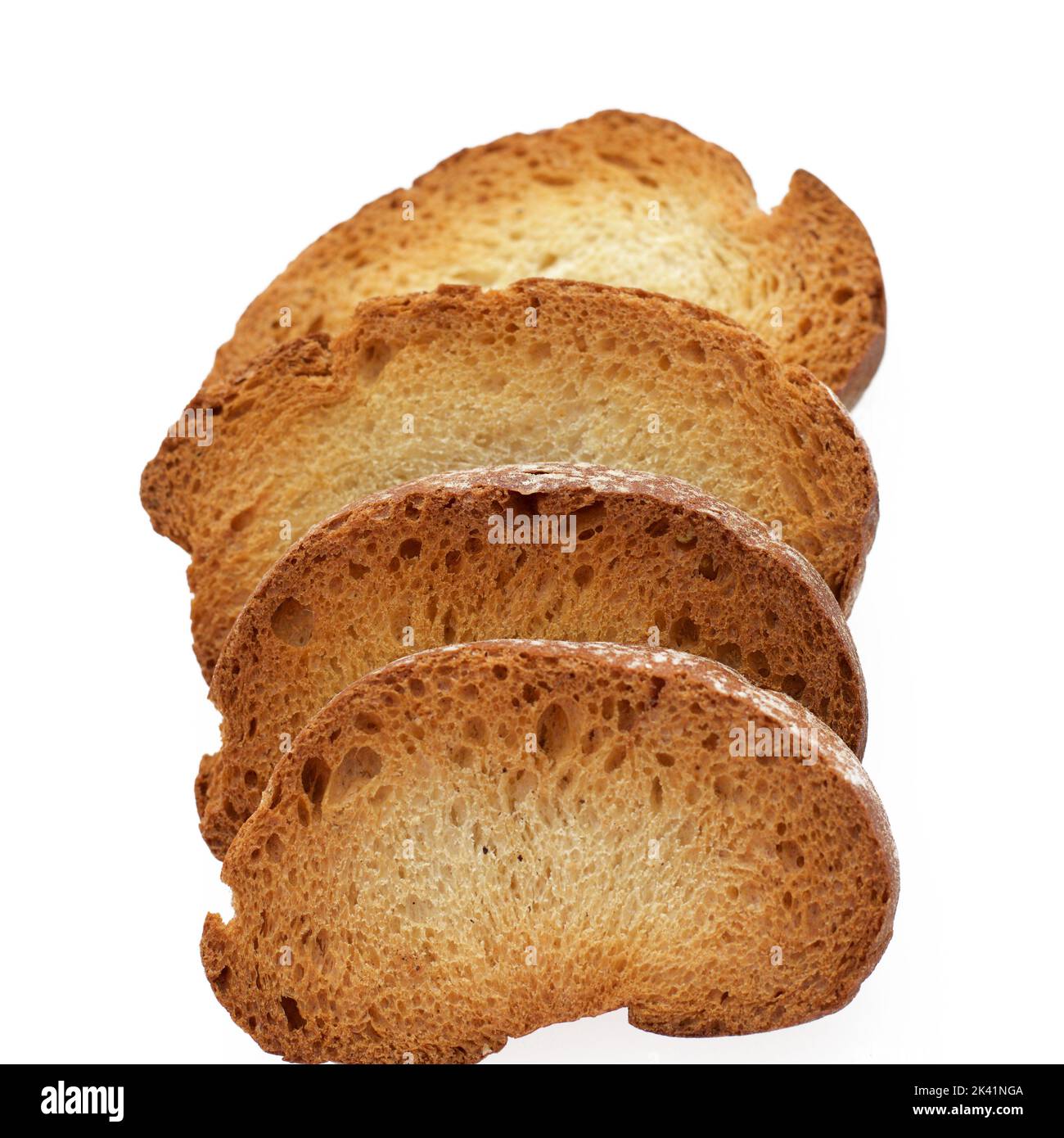 White bread toast. Isolated on white background Stock Photo - Alamy