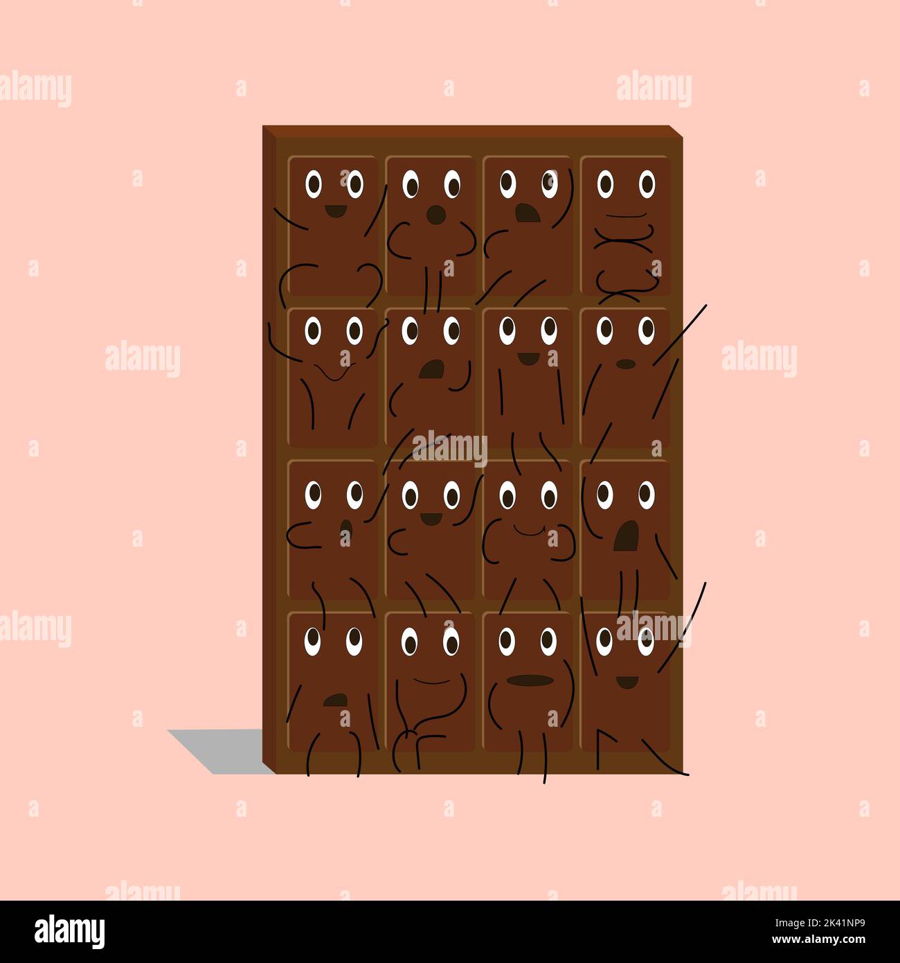 Lots of small chocolate bars Stock Photo - Alamy