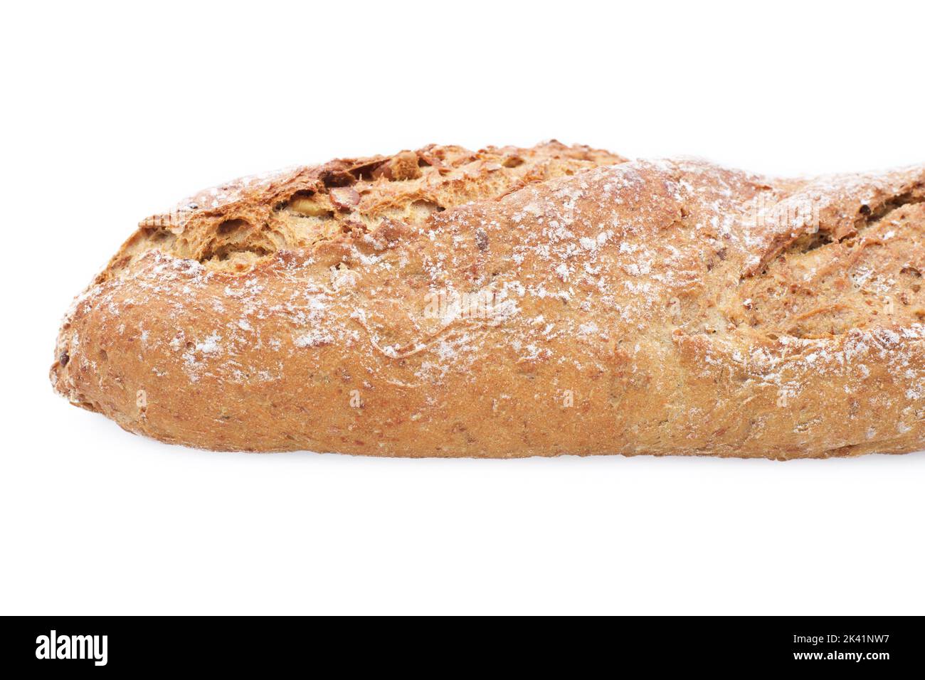 Large loaf of bread isolated on white Stock Photo - Alamy