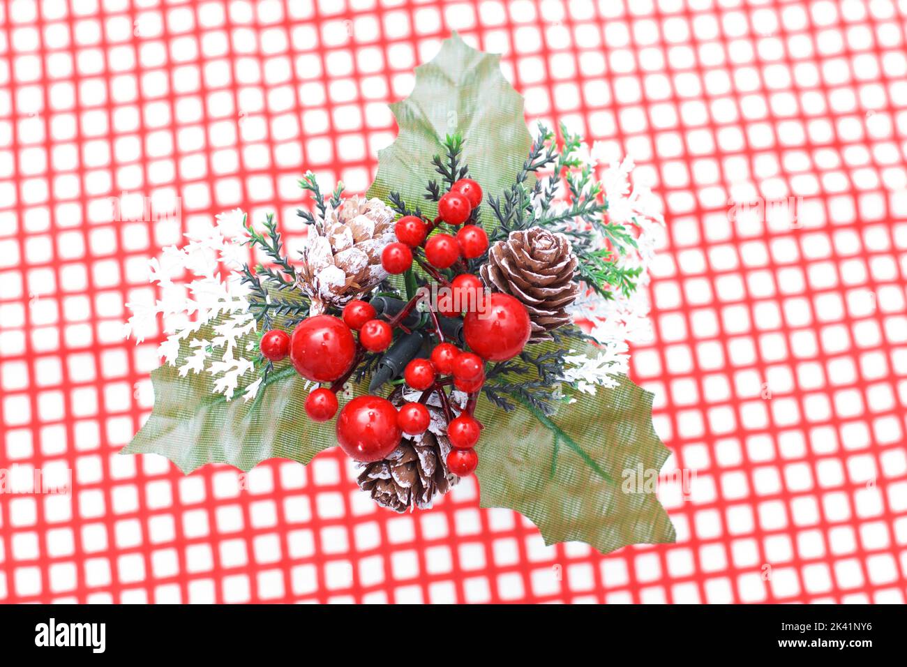 Plant aquifolium - european holly ilex christmas decoration Stock Photo ...