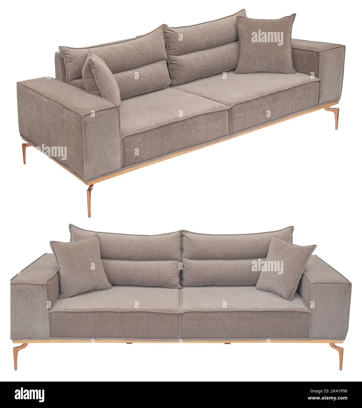 Modern sofa. Isolated on a white background. Interior element Stock ...