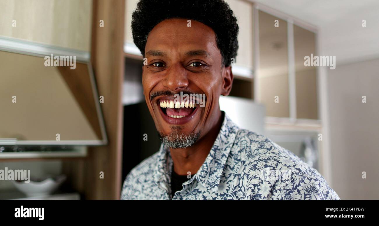 African man laughing , real life laugh Stock Photo - Alamy