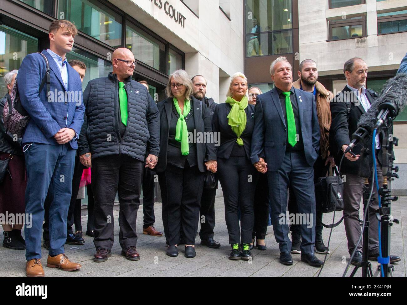 London, England, UK. 29th Sep, 2022. Harry Dunn's father TIM DUNN (1st ...