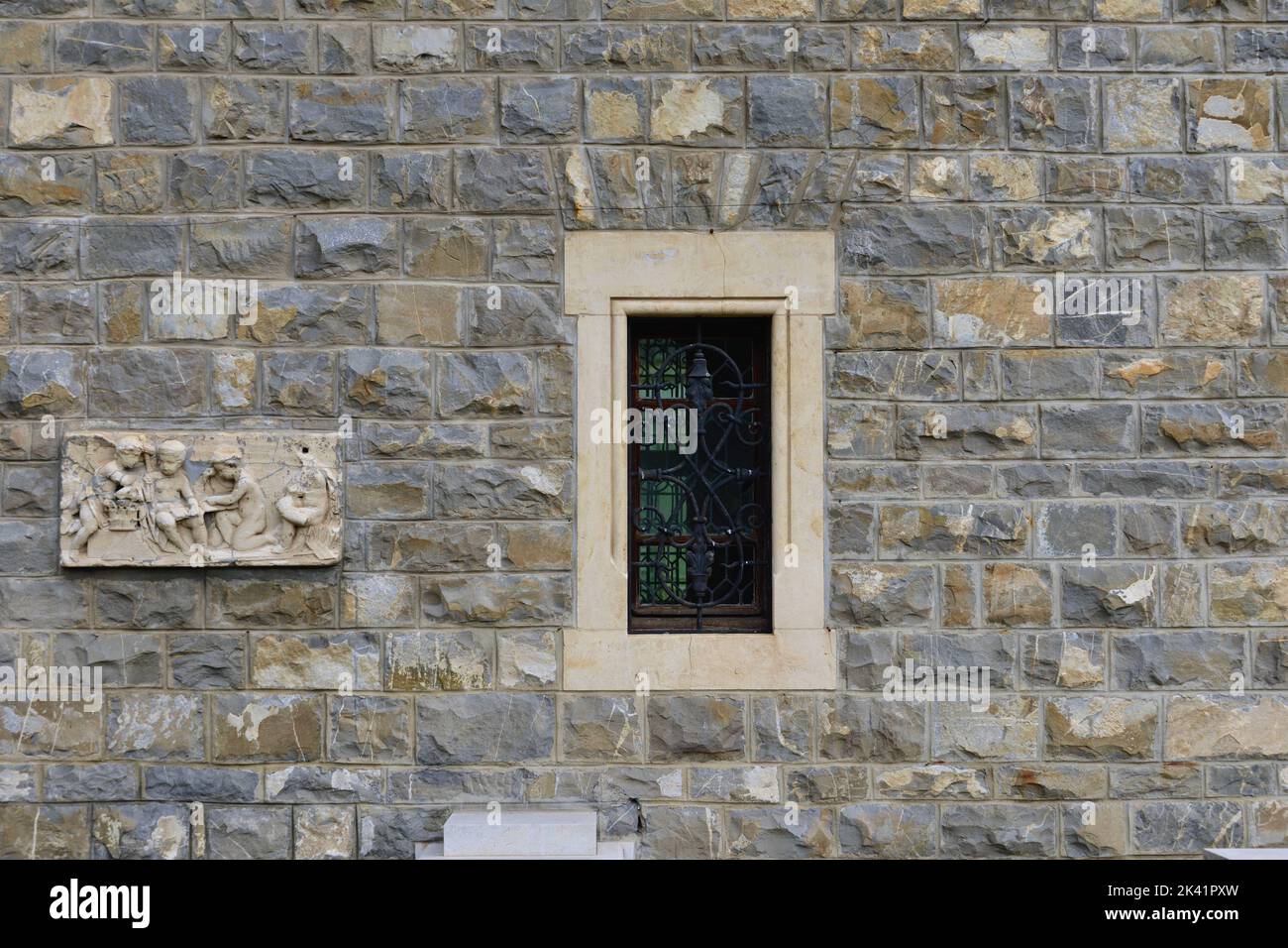 Window on the old castle Stock Photo - Alamy