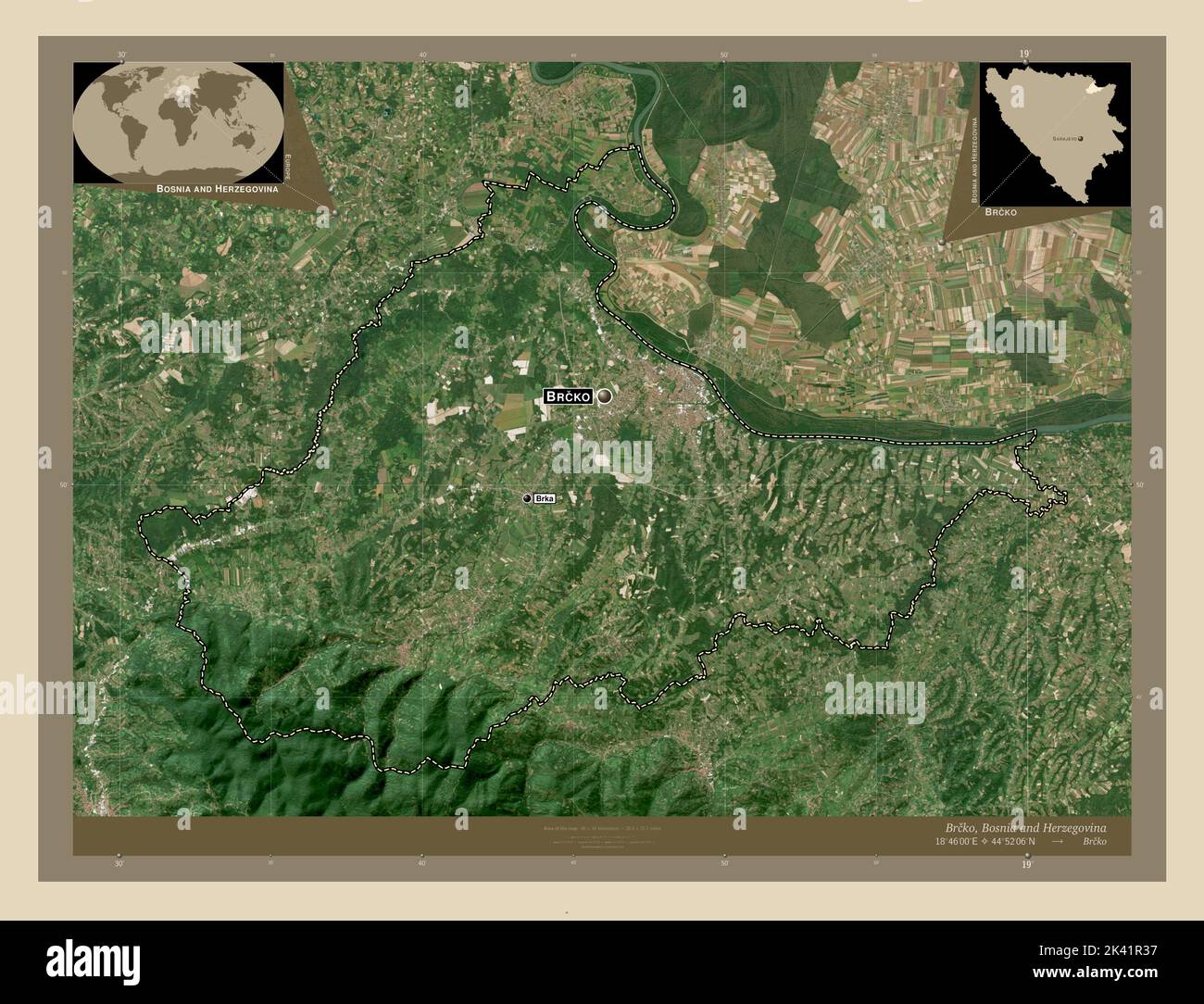 Map satellite geography bosnia hi-res stock photography and images - Alamy