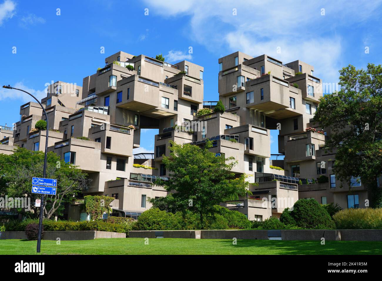 MONTREAL, CANADA -16 SEP 2022- View of Habitat 67, a landmark architectural housing complex at ...
