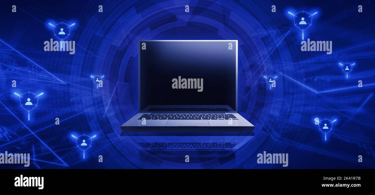 Network connection, 3D graphics, technology concept template ...