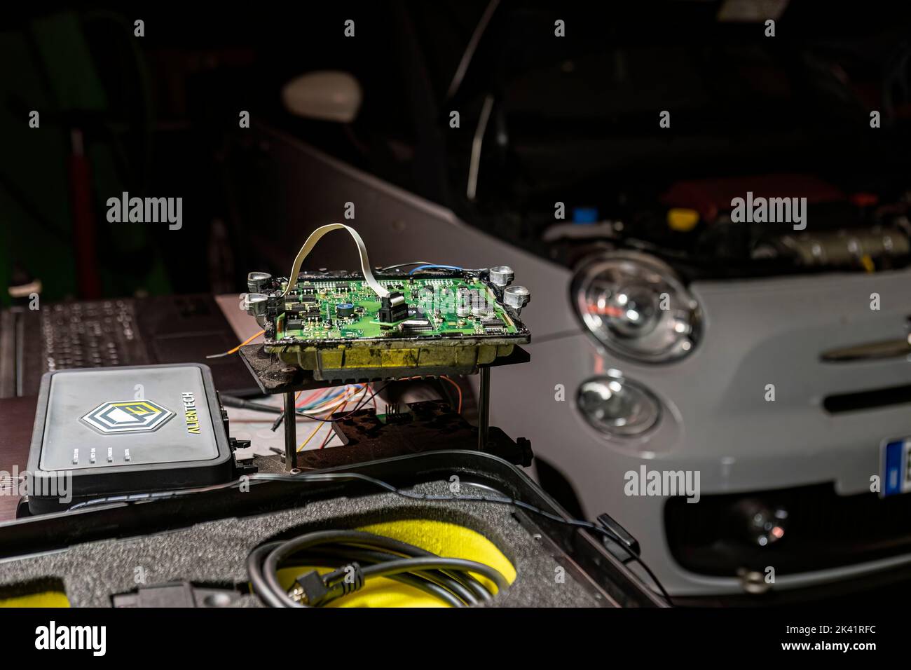 Rome, Italy 29 september 2022: Tuning Car Ecu electronic. Detail of Car ...