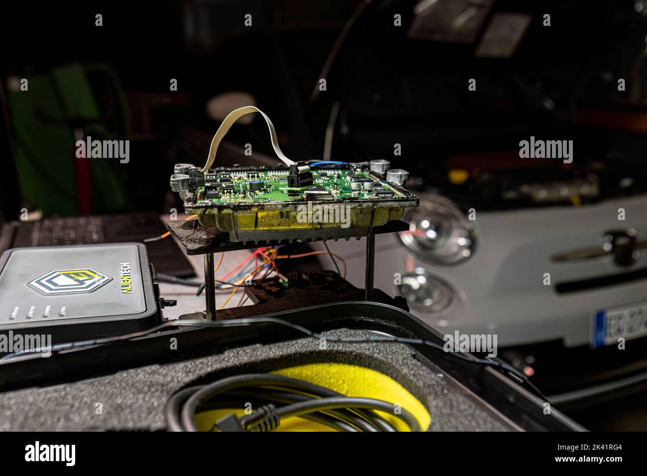 Rome, Italy 29 september 2022: Tuning Car Ecu electronic. Detail of Car ...