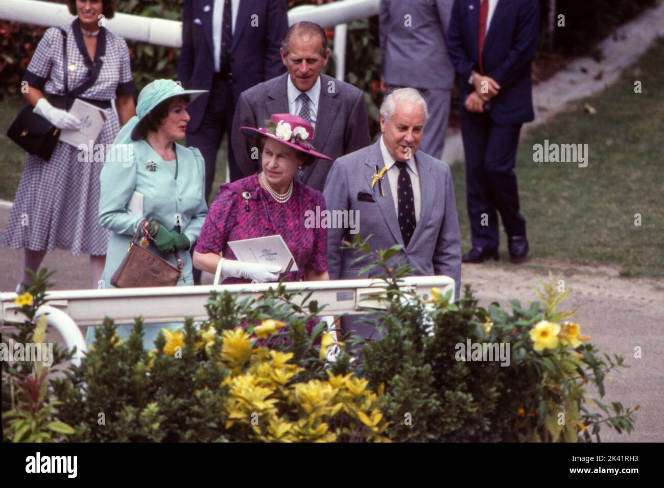 QEII VISIT HK PHOTOS. Accompanied by chairman of the chairman of the ...
