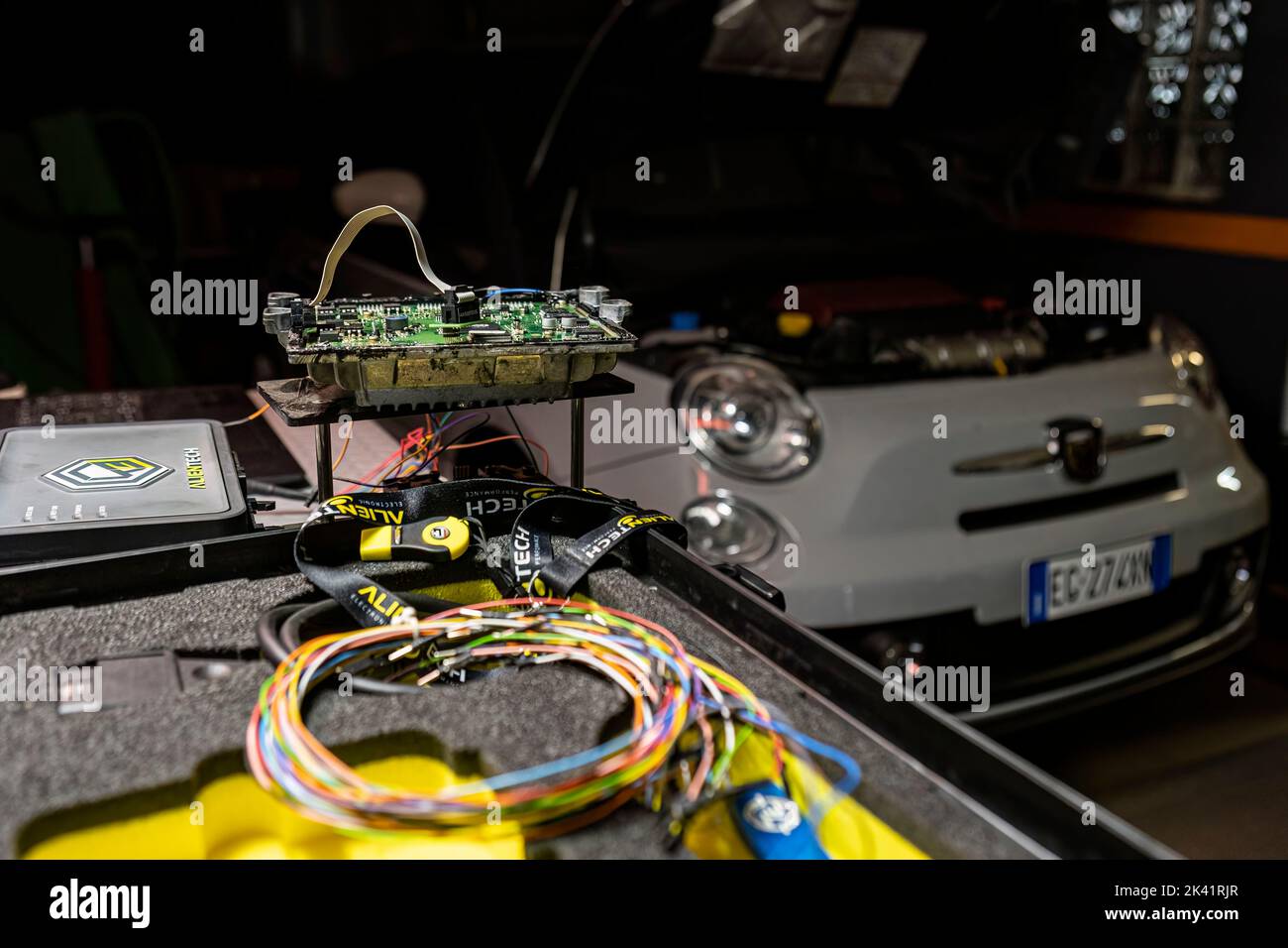 Rome, Italy 29 september 2022: Tuning Car Ecu electronic. Detail of Car ...