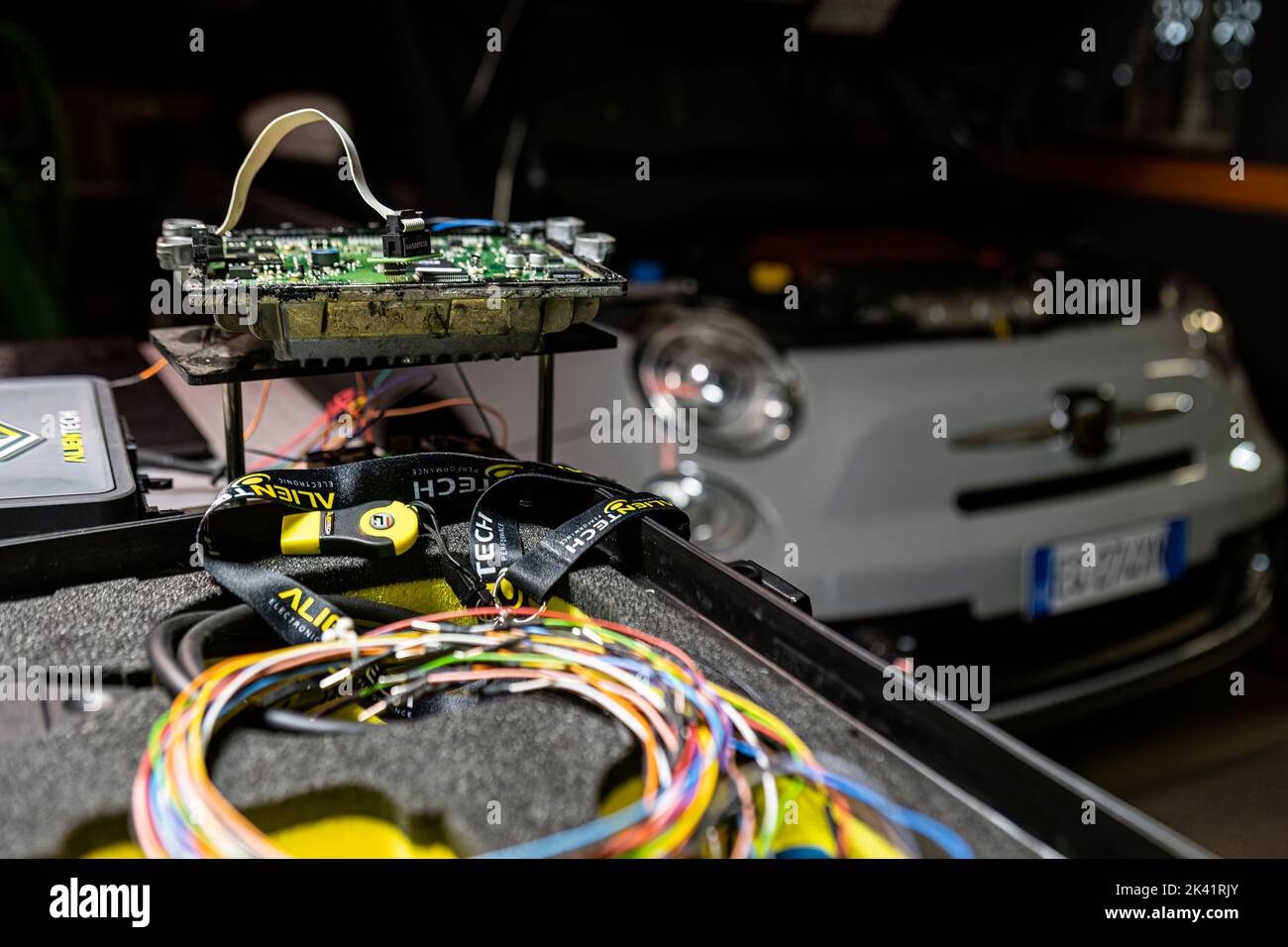 Rome, Italy 29 september 2022: Tuning Car Ecu electronic. Detail of Car ...