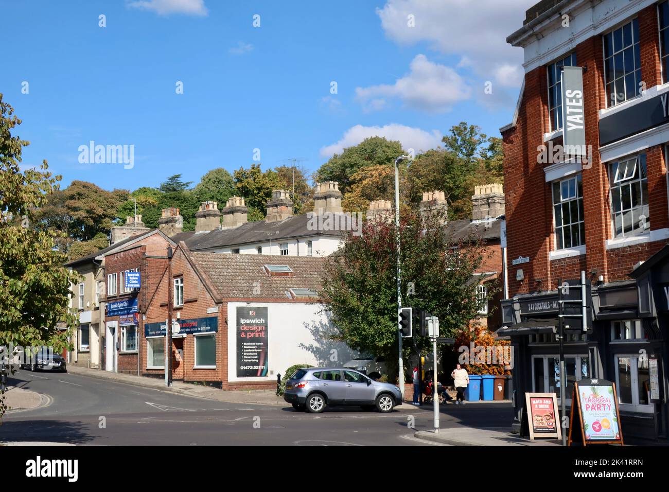 Ipswich, Suffolk, UK - 29 September 2022 : Bright sunny autumn ...