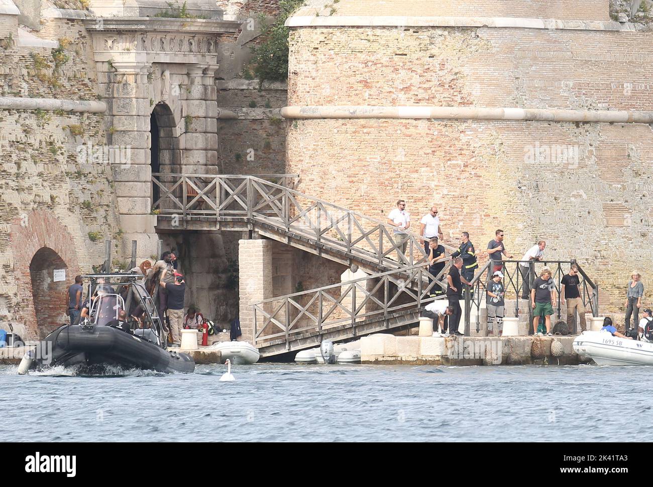 Sibenik, Croatia, on September 29, 2022, Filming of the third season of Vikings: Walhalla ...