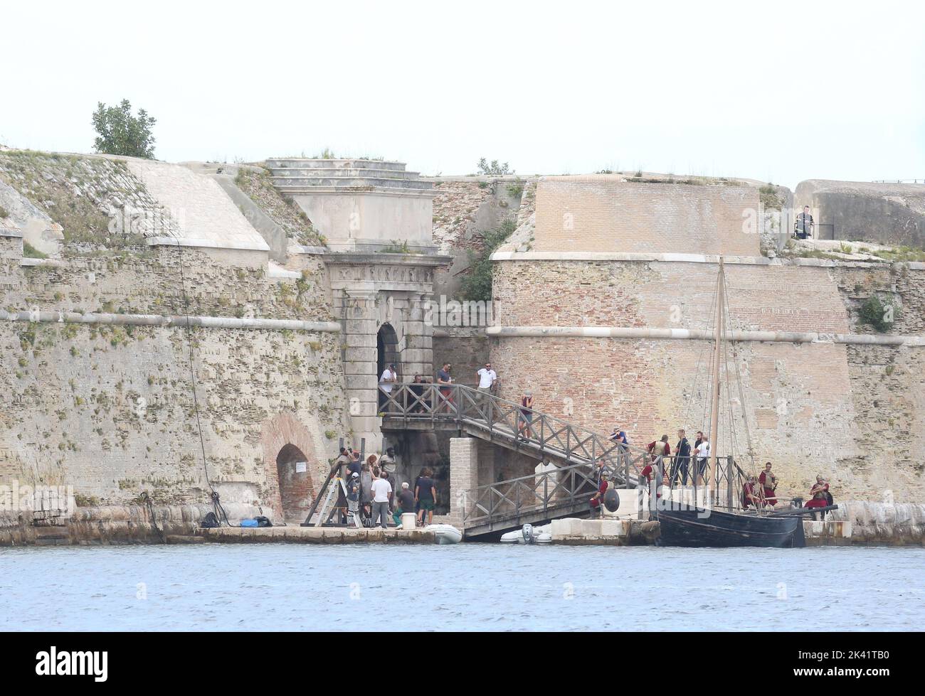 Sibenik, Croatia, on September 29, 2022, Filming of the third season of Vikings: Walhalla ...