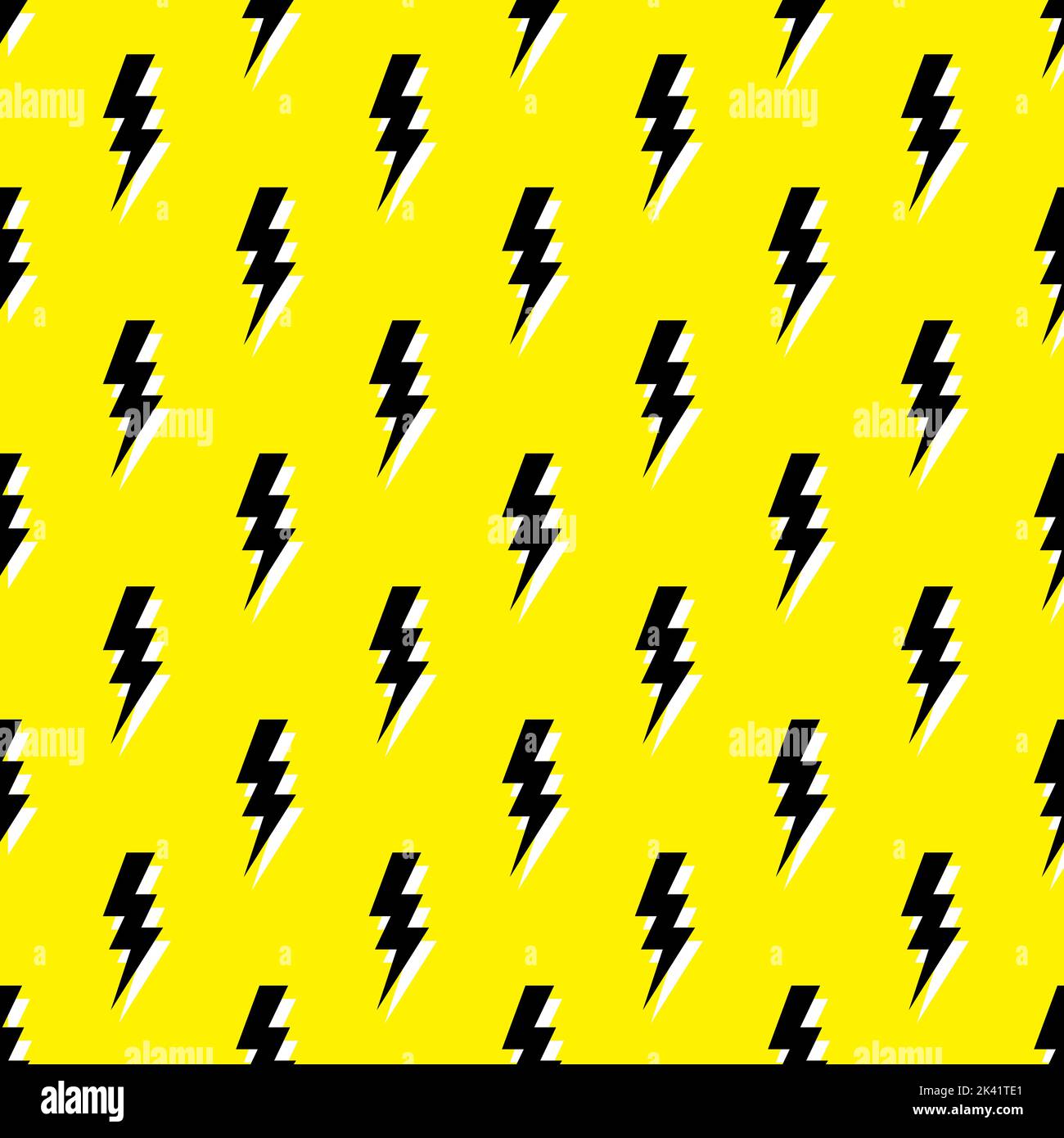 Lightning seamless pattern. Yellow background with electric lightning ... Lightning seamless pattern. Yellow background with electric lightning ...