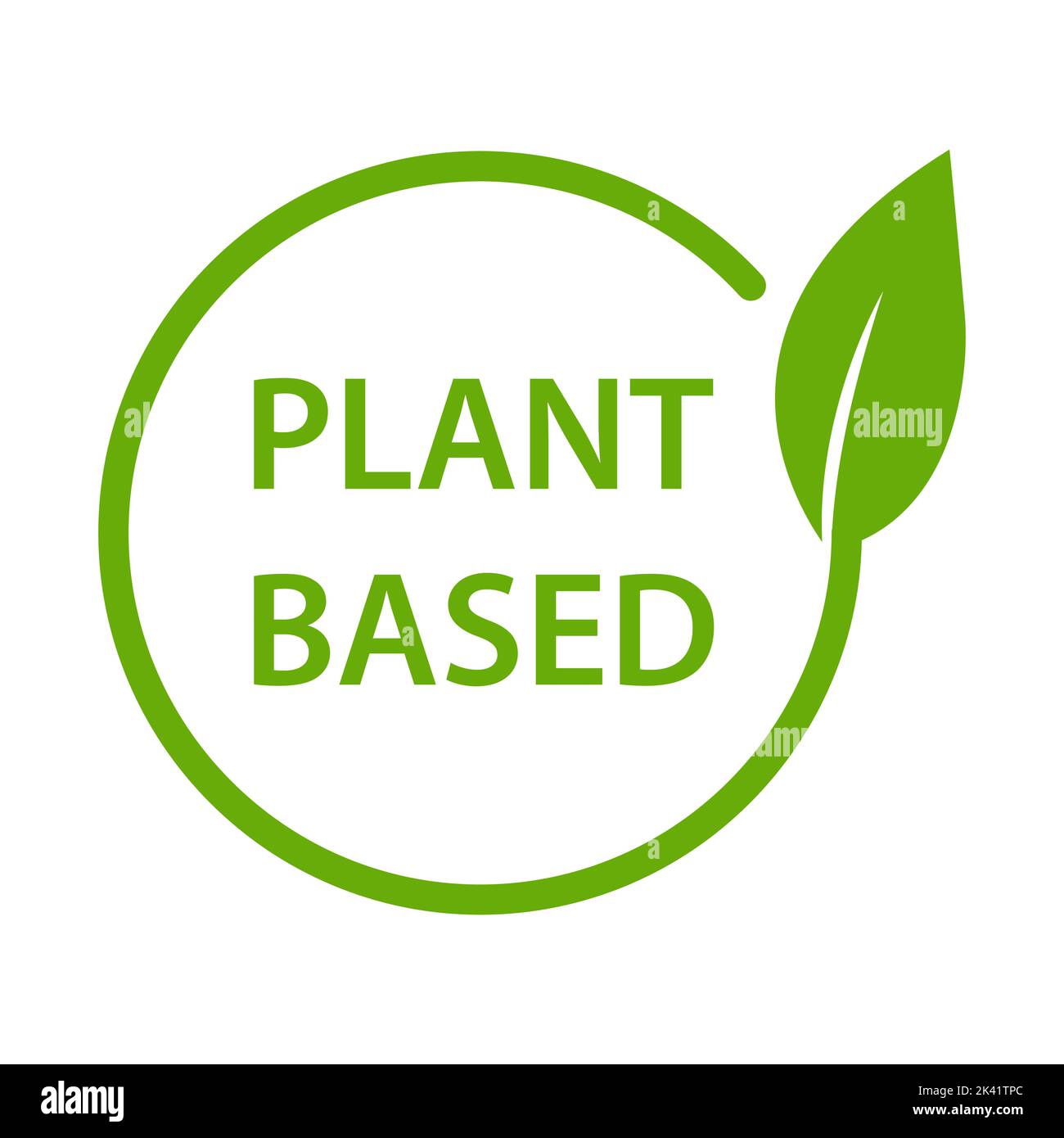 Plant based icon vector healthy food symbol vegan badge, vegetarian ...