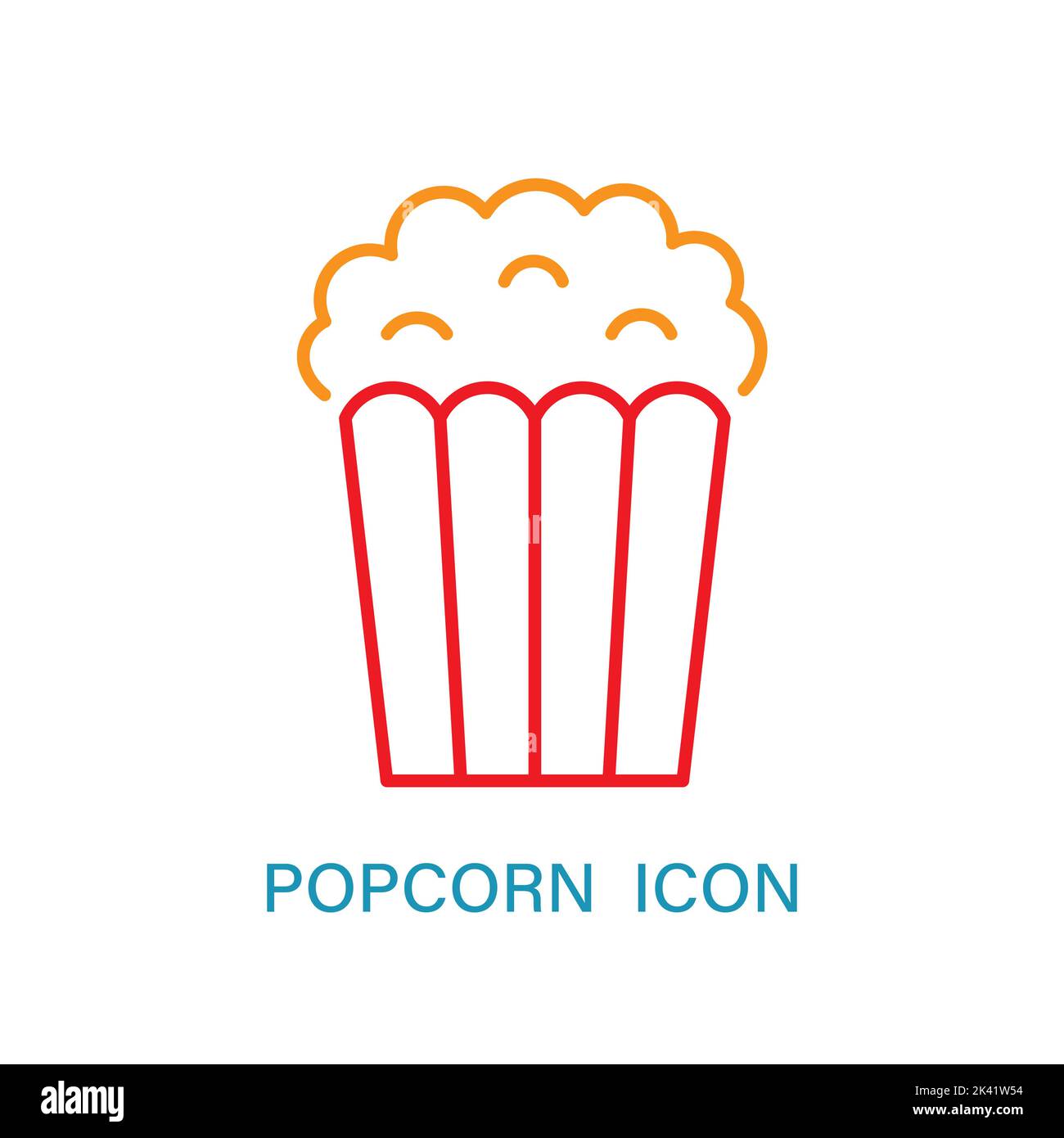 Movie popcorn logo icon Cut Out Stock Images & Pictures - Alamy
