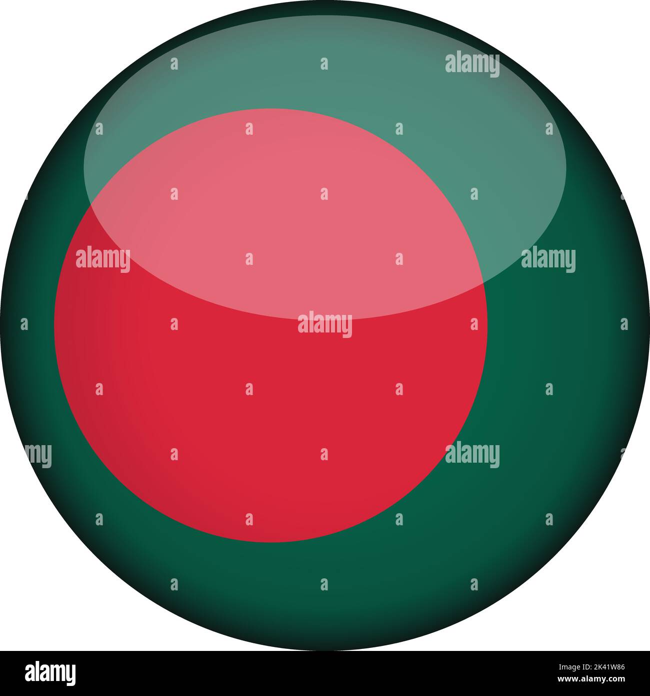 bangladesh Flag in glossy round button of icon. bangladesh emblem isolated on white background ...