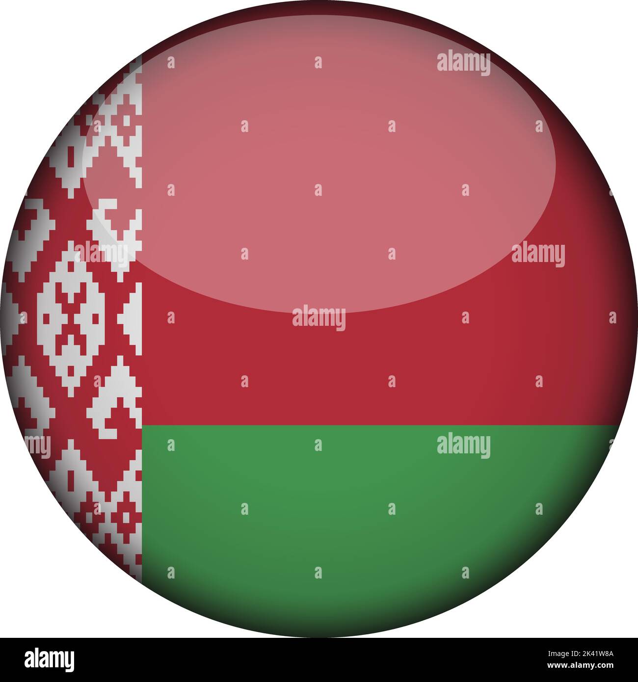 belarus Flag in glossy round button of icon. belarus emblem isolated on ...