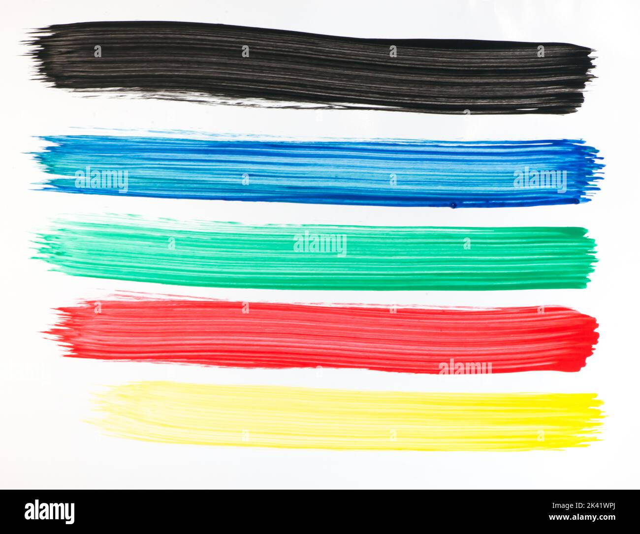 Set of five colorful watercolor stroke backgrounds Stock Photo - Alamy