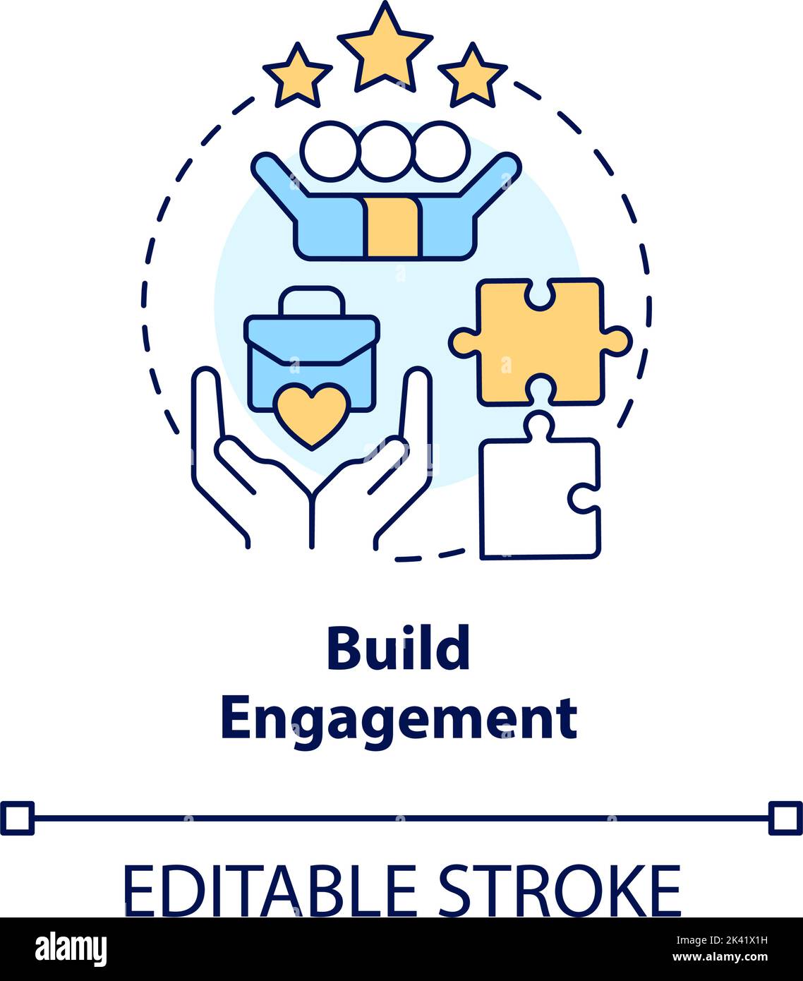 Build employee engagement concept icon Stock Vector Image & Art - Alamy