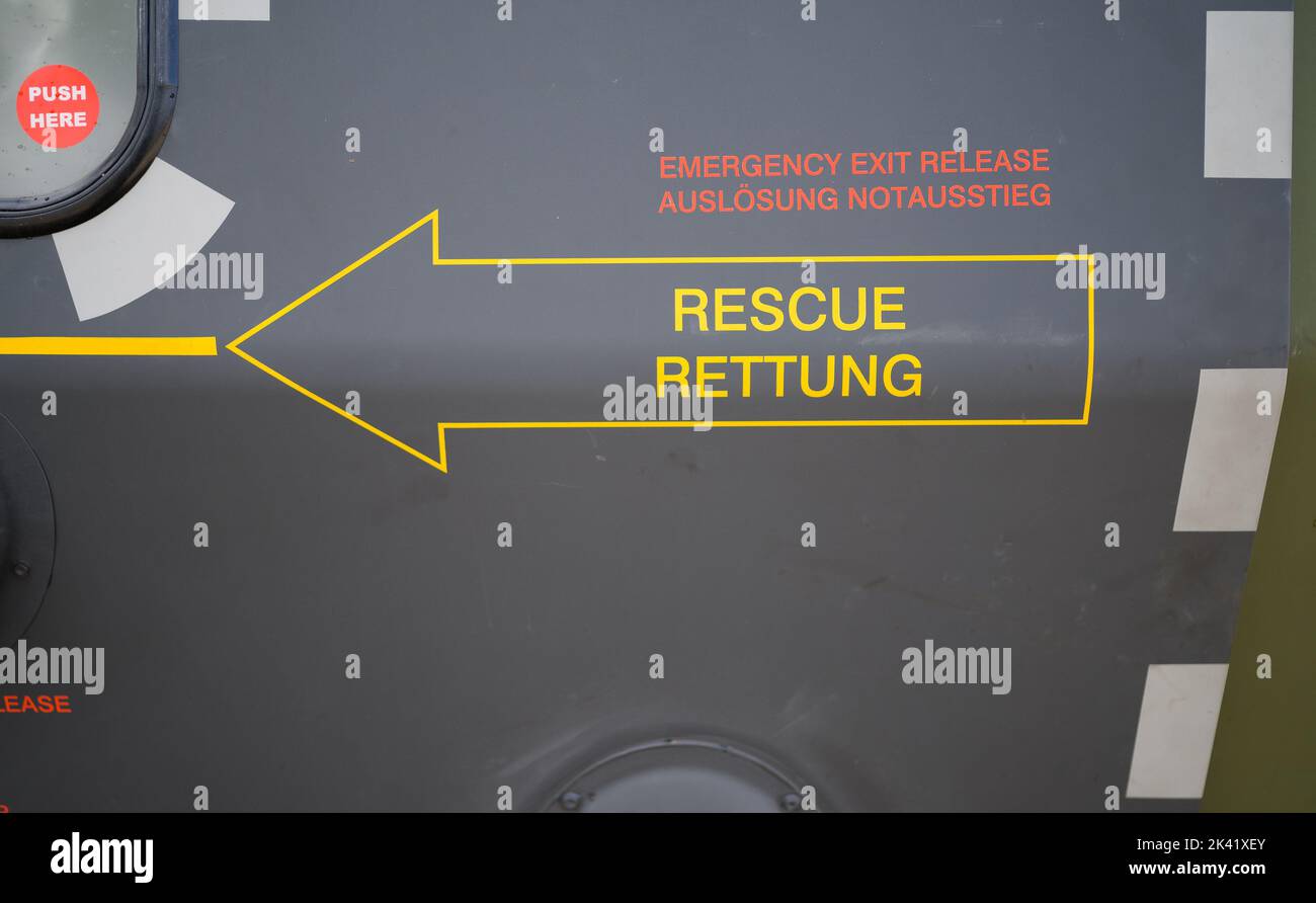 Emergency exit door on airbus hi-res stock photography and images - Alamy