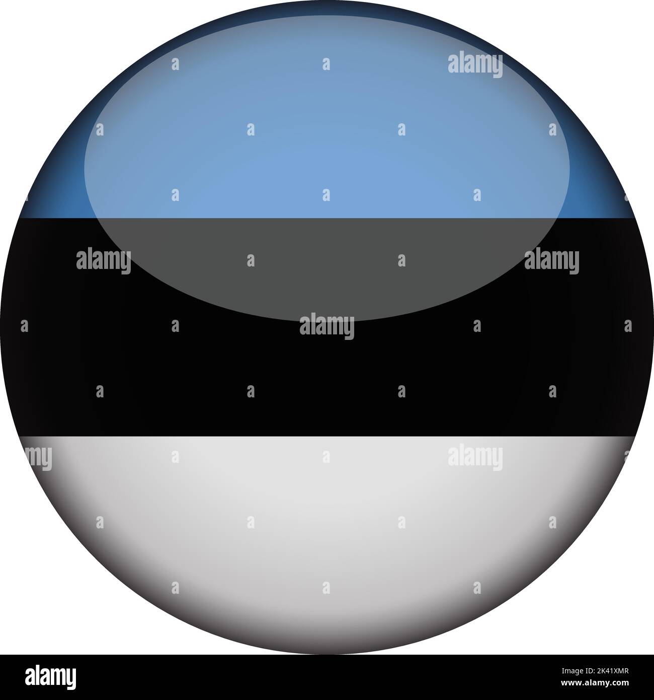 estonia Flag in glossy round button of icon. estonia emblem isolated on ...