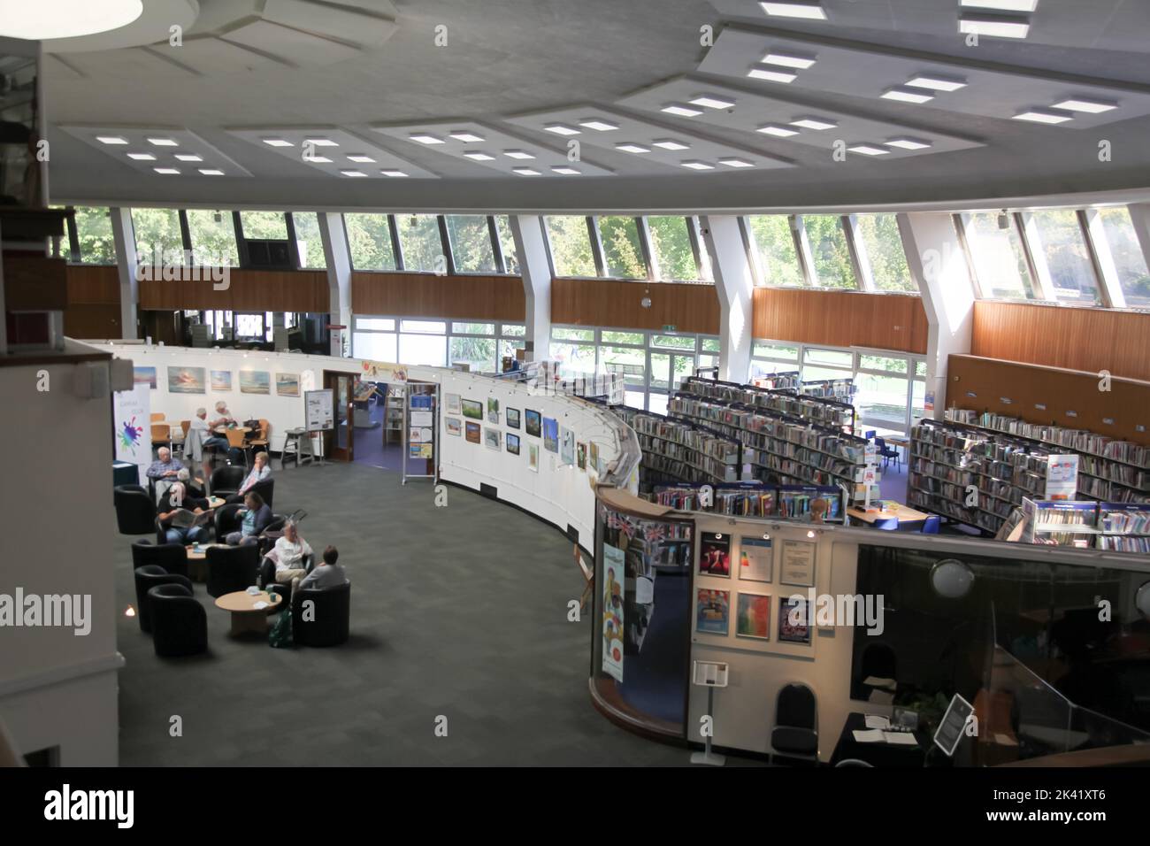 A view inside the Bourne Hall Museum in Ewell, Epsom, Surrey, England ...