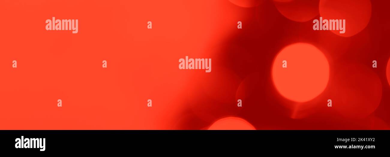Blurred lights red background, banner texture. Abstract bokeh with soft ...