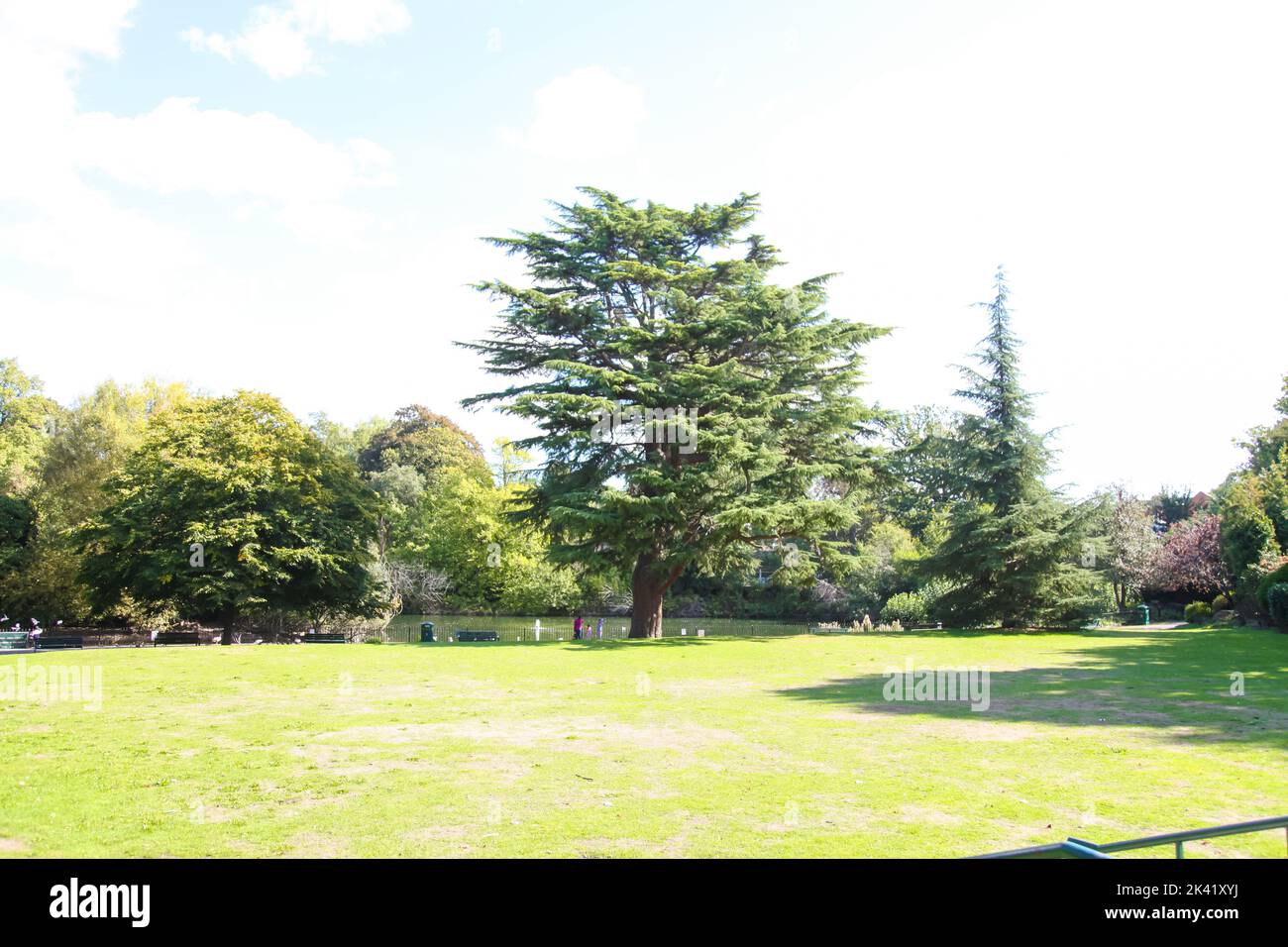 Bourne Hall Exterior landscaped garden, Ewell, Epsom, Surrey, England ...
