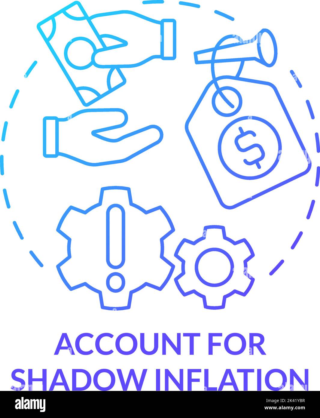 Account for shadow inflation blue gradient concept icon Stock Vector Image & Art - Alamy