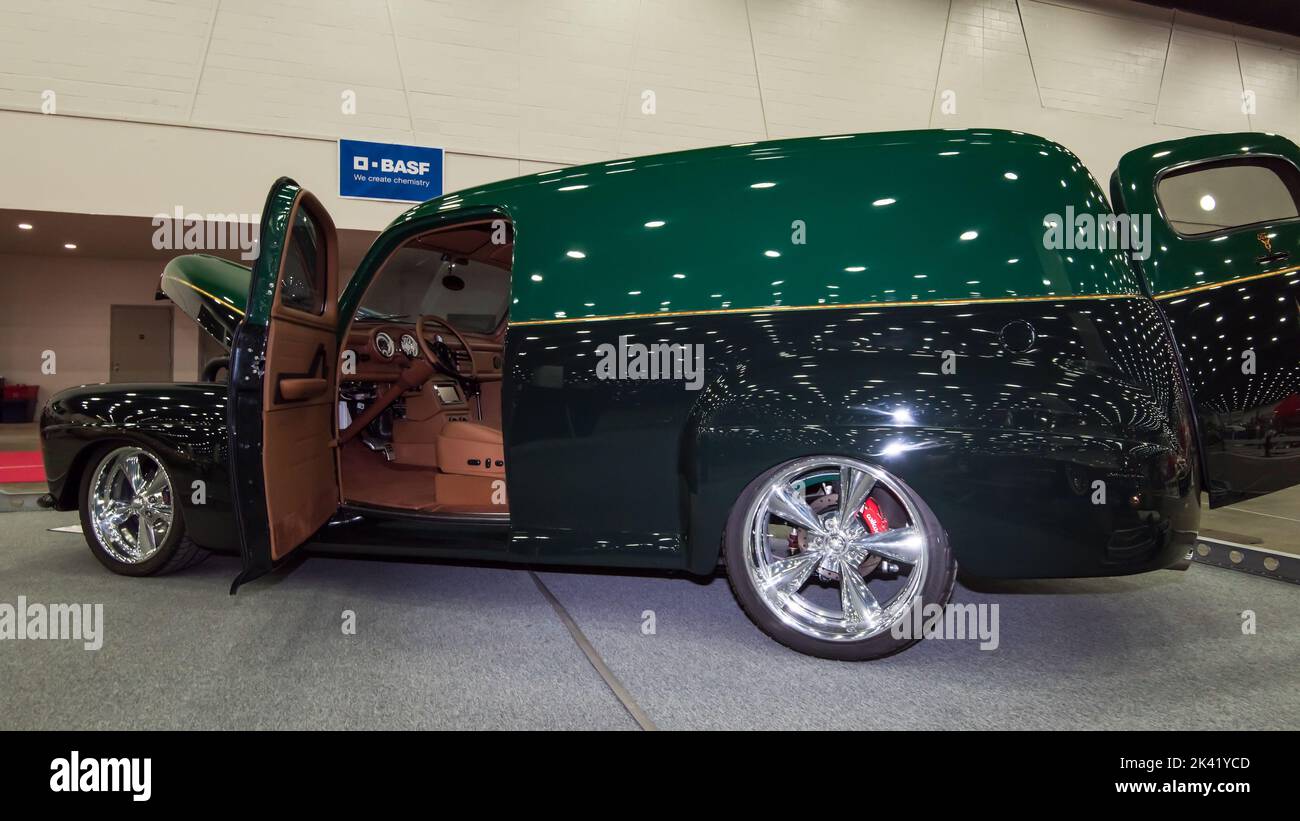DETROIT, MI/USA - March 1, 2019: A 1947 Ford Delivery Sedan ...