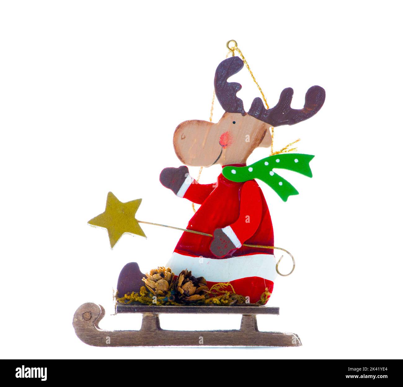 Christmas reindeer illustration on Cut Out Stock Images & Pictures - Alamy