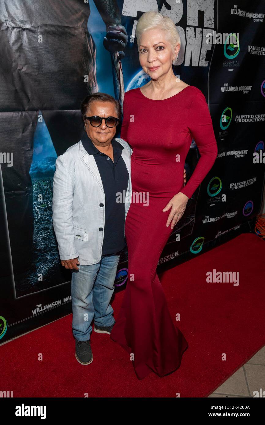 Encino, CA, September 28, 2022, Deep Roy, Debra Lamb attend Los Angeles Premiere of "Ash and ...