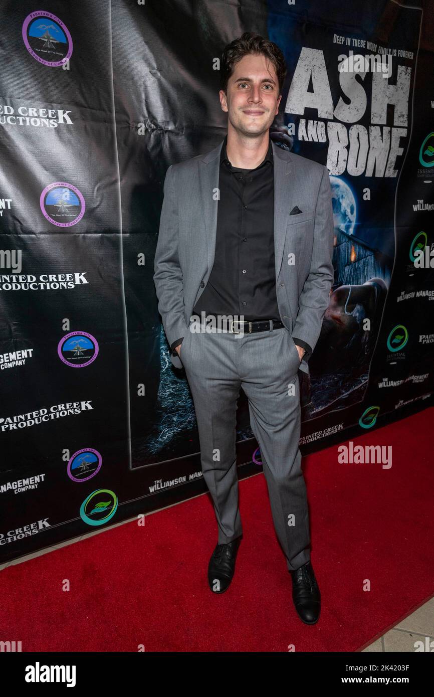 Encino, CA, September 28, 2022, Bret Miller attends Los Angeles Premiere of "Ash and Bone" at ...