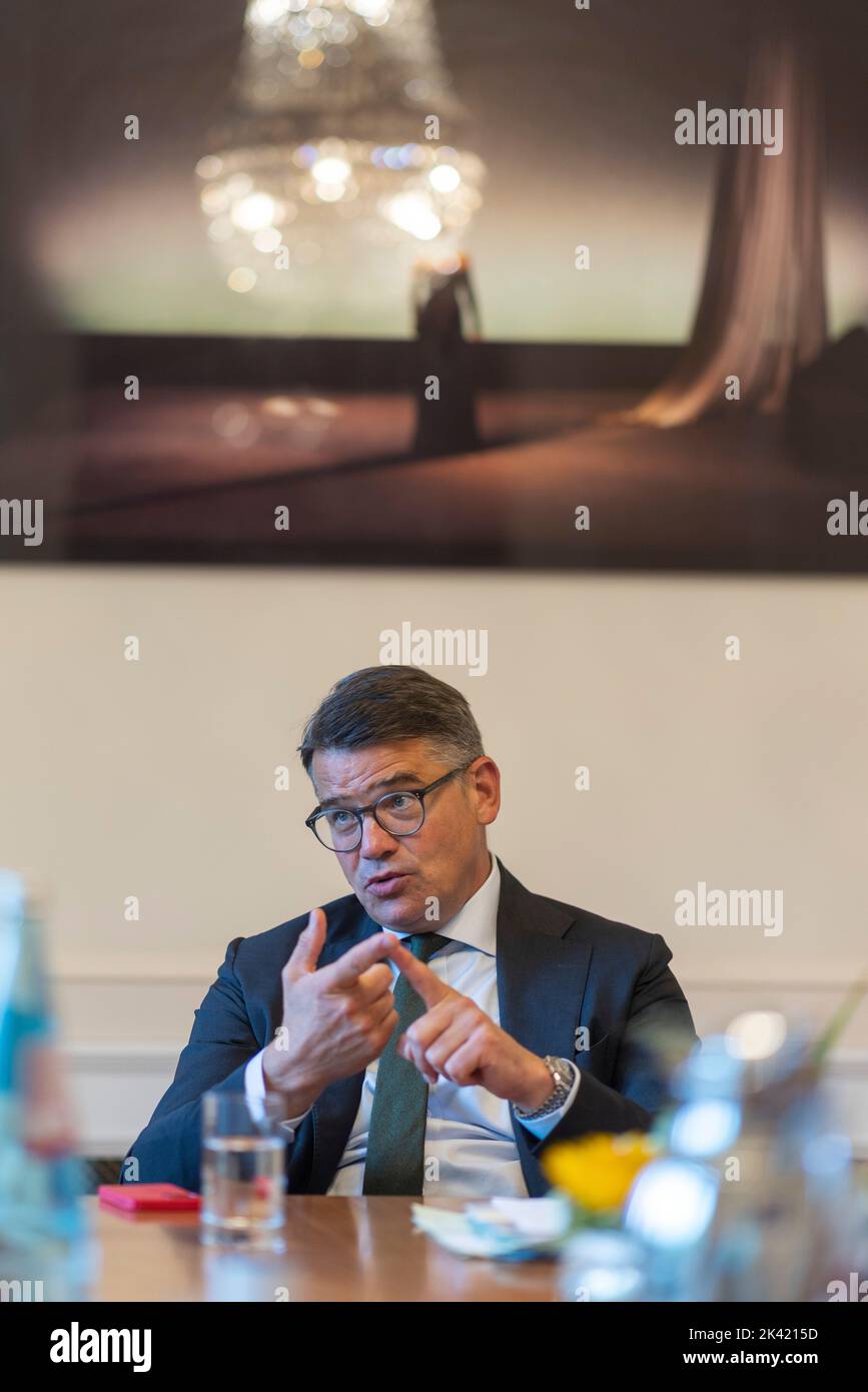 Wiesbaden, Germany. 14th Sep, 2022. Interview with Boris Rhein (CDU ...