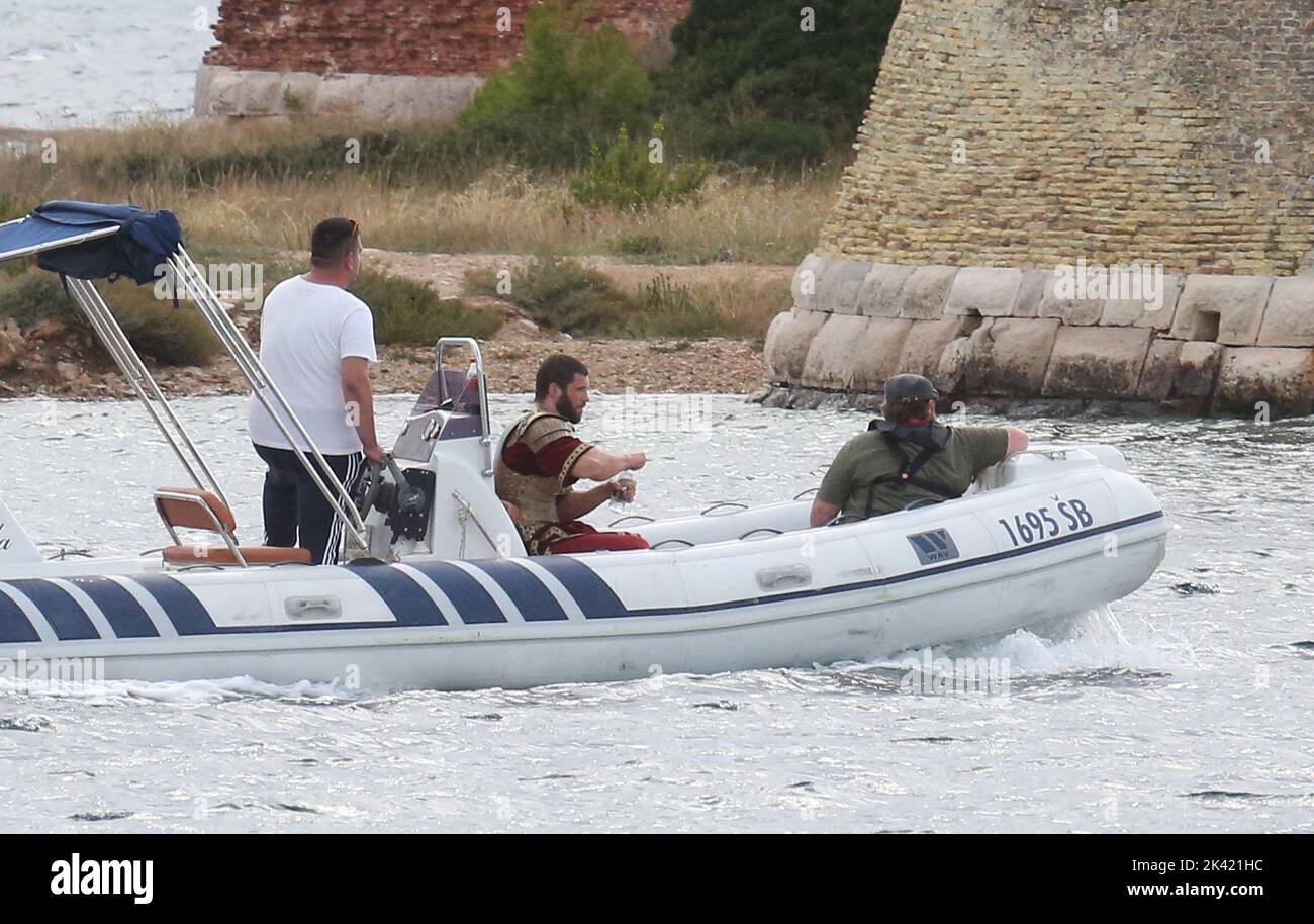 Sibenik, Croatia, on September 29, 2022, Filming of the third season of Vikings: Walhalla ...