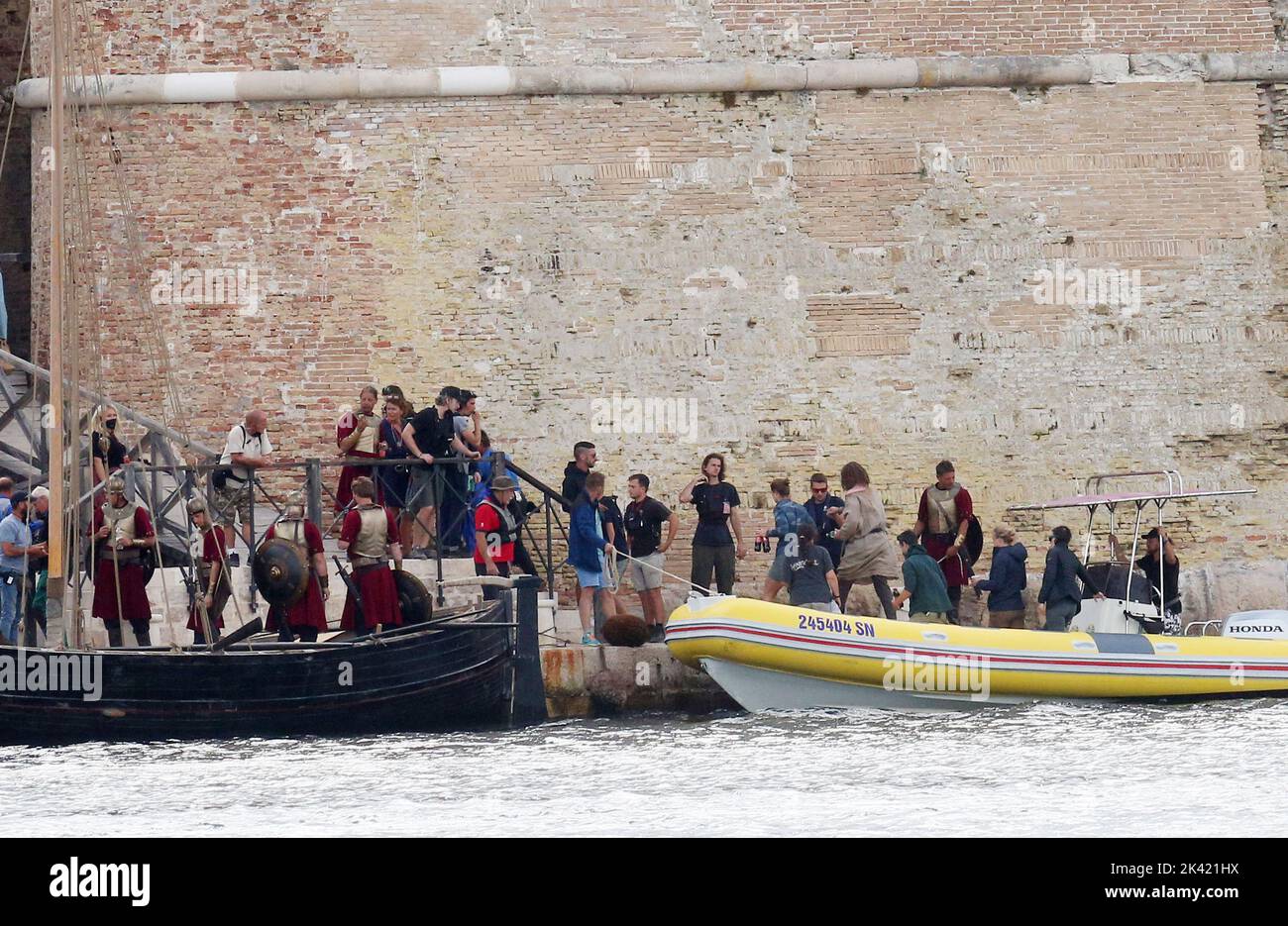 Sibenik, Croatia, on September 29, 2022, Filming of the third season of Vikings: Walhalla ...