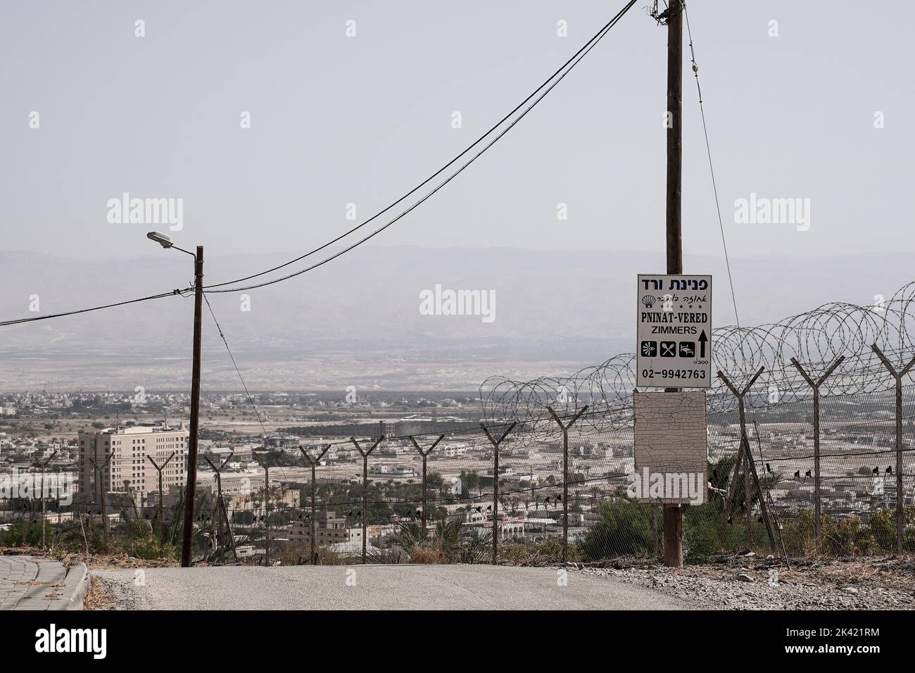 Vered Yericho, West Bank, Israel. 29th September, 2022. A pole bears an ...