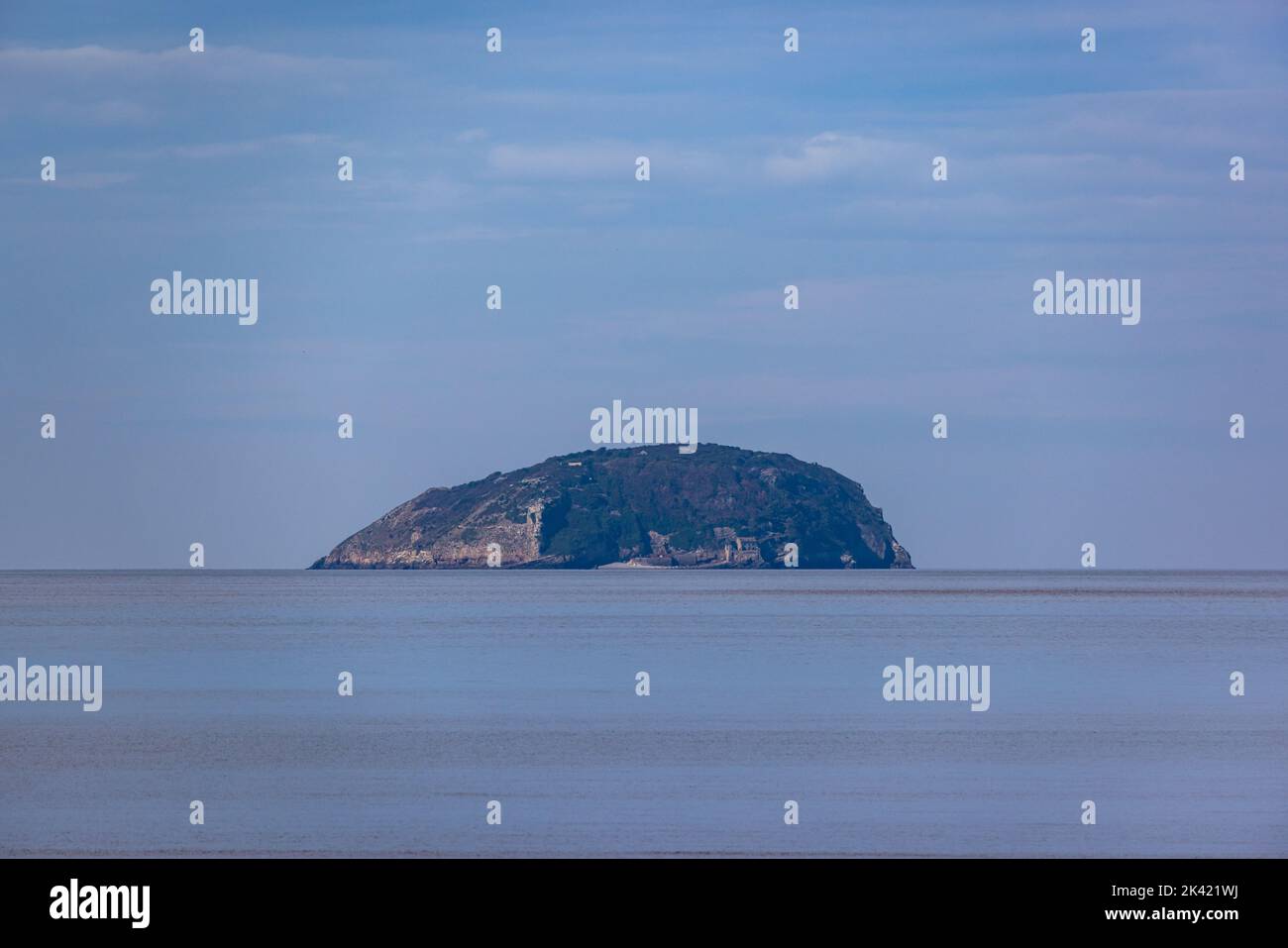 Steep Holm taken from the beach Weston Super Mare Stock Photo - Alamy